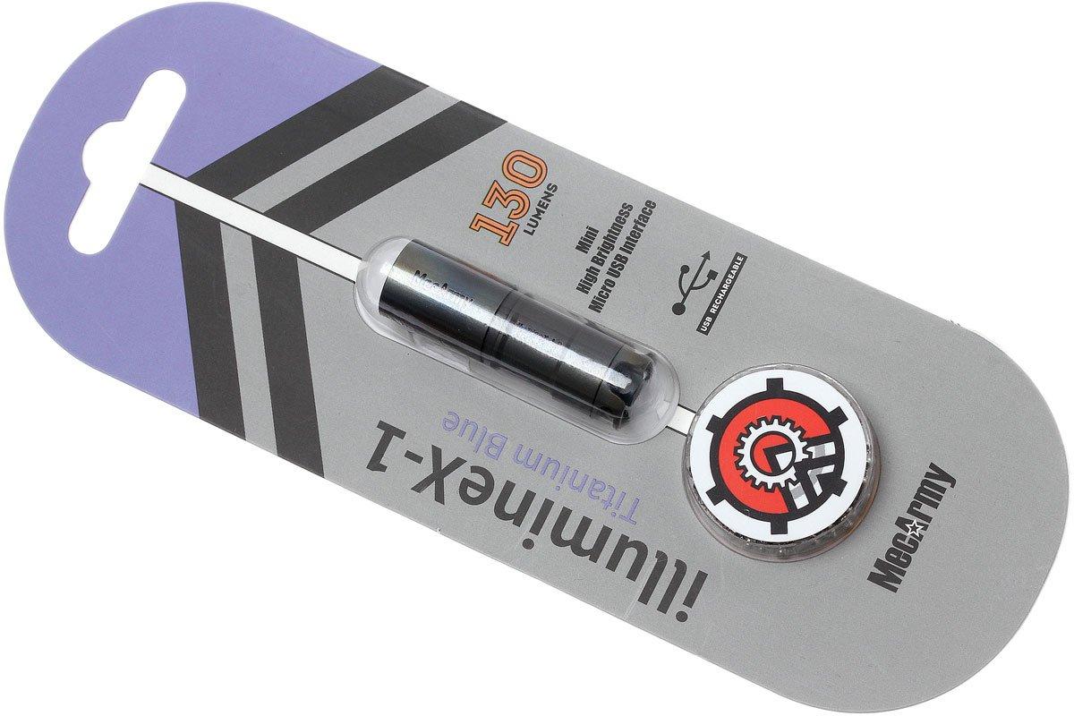 MecArmy illumineX-1 Ti B oplaadbare zaklamp, blauw gematteerd ...