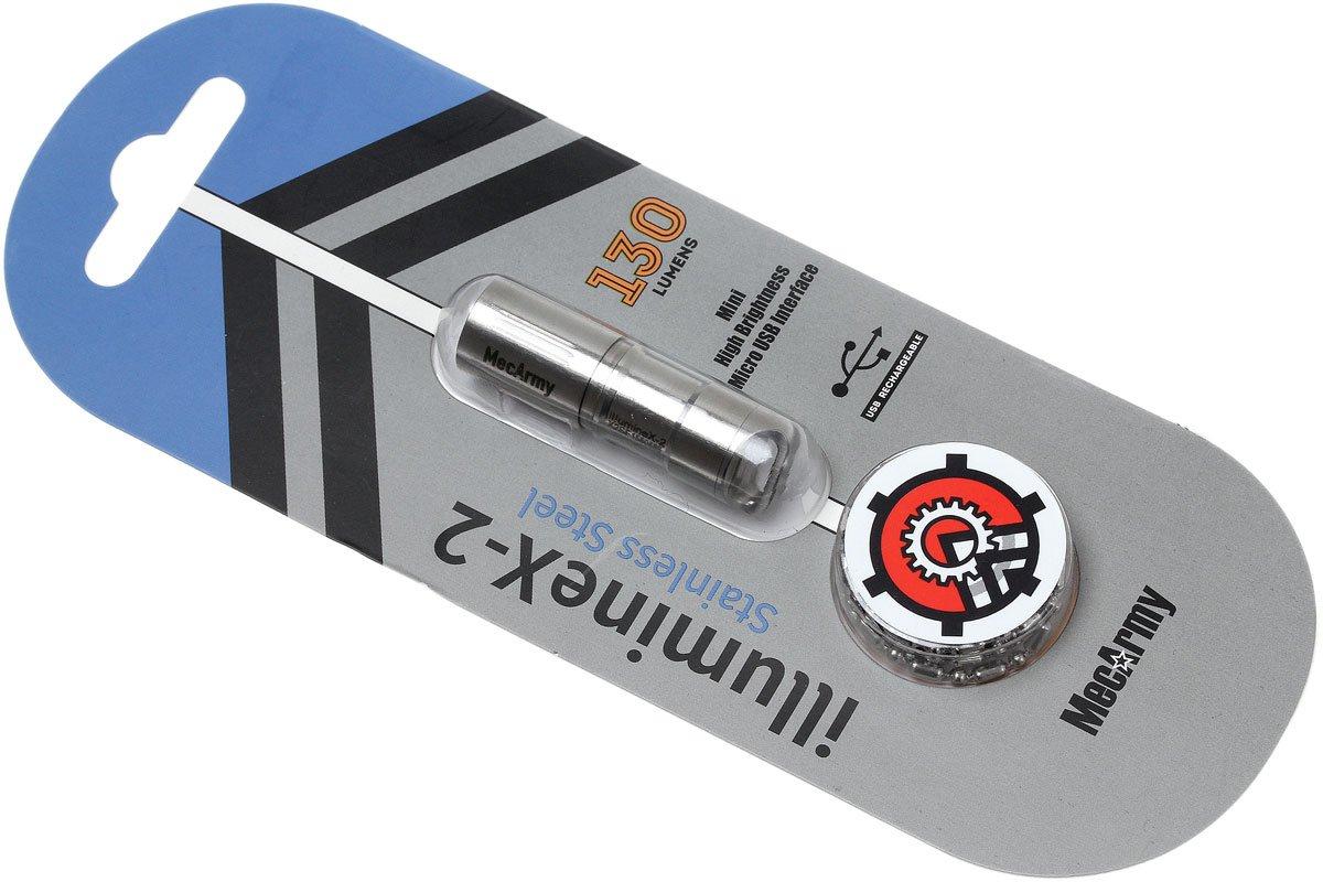 MecArmy illumineX-2 rechargeable torch, stainless steel ...