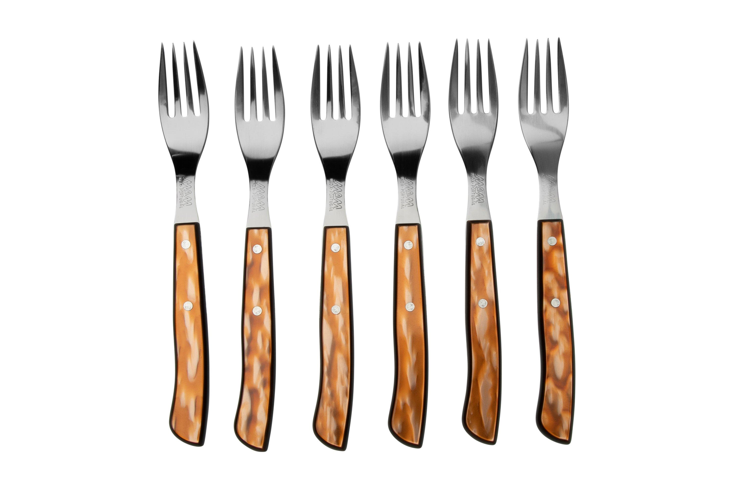 MAM Iberico Brown 14035, set of 6 table forks | Advantageously shopping ...