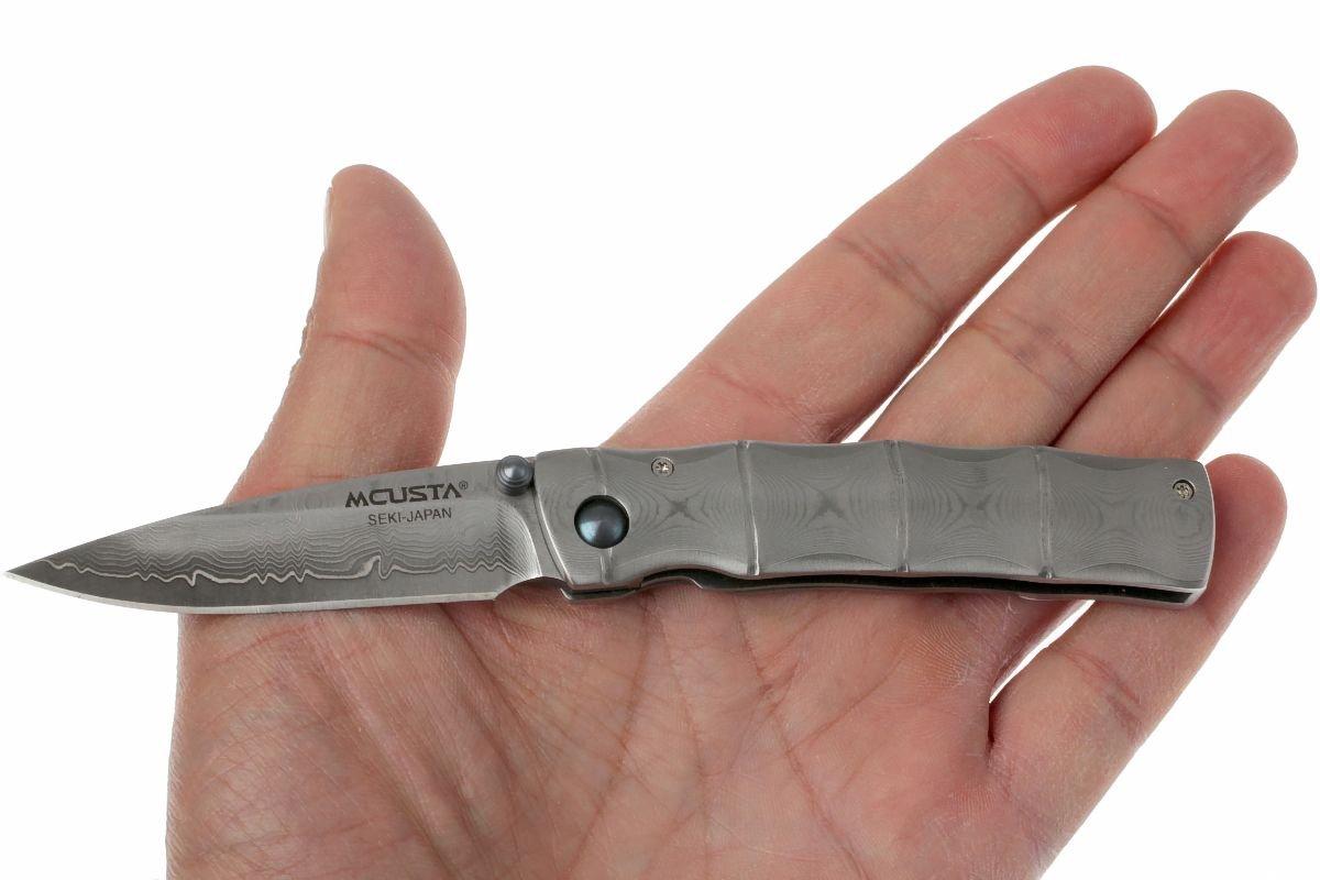 Mcusta MC-33D Shinra Take Folding knife, handle/blade: Damascus and ...