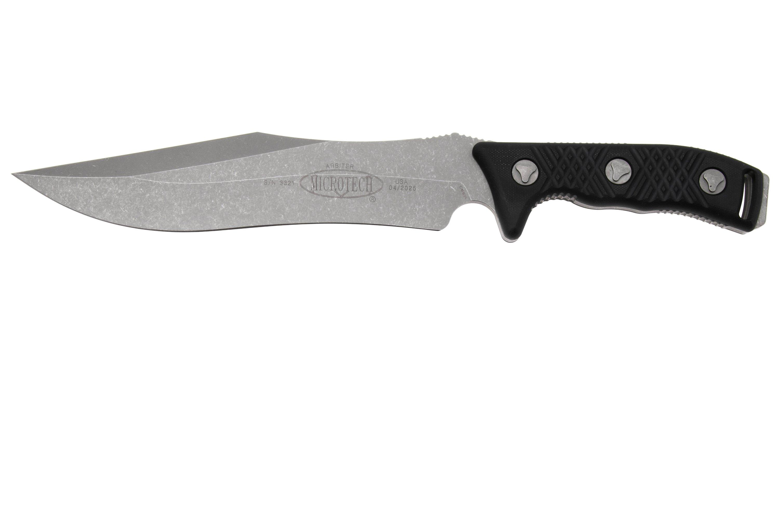 Microtech Arbiter 104-10AP, Apocalyptic Stonewashed M390, Milled Black ...