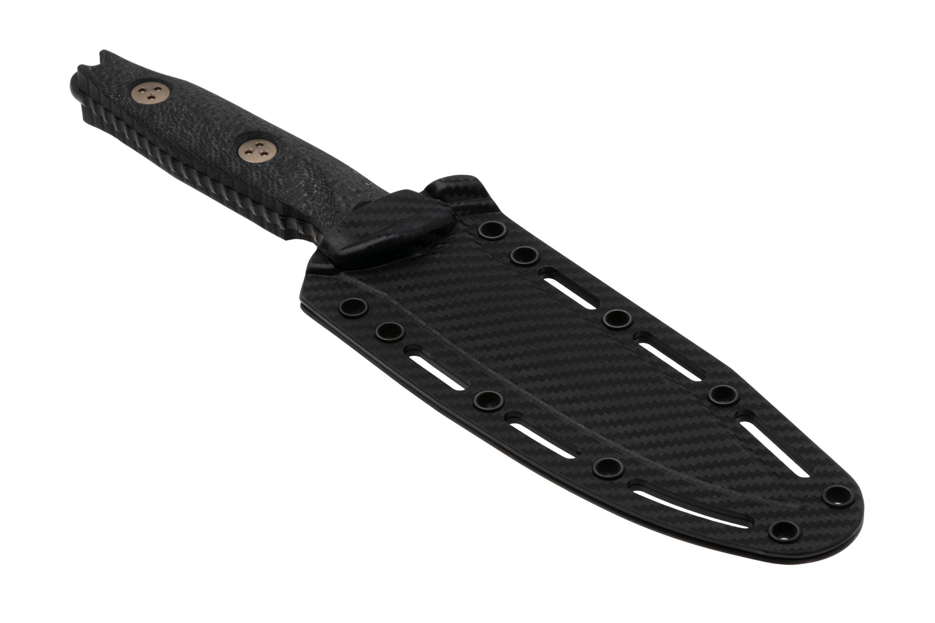 Microtech Socom Alpha Mini 113-1DLCCFS, Black DLC M390, Black Carbon ...