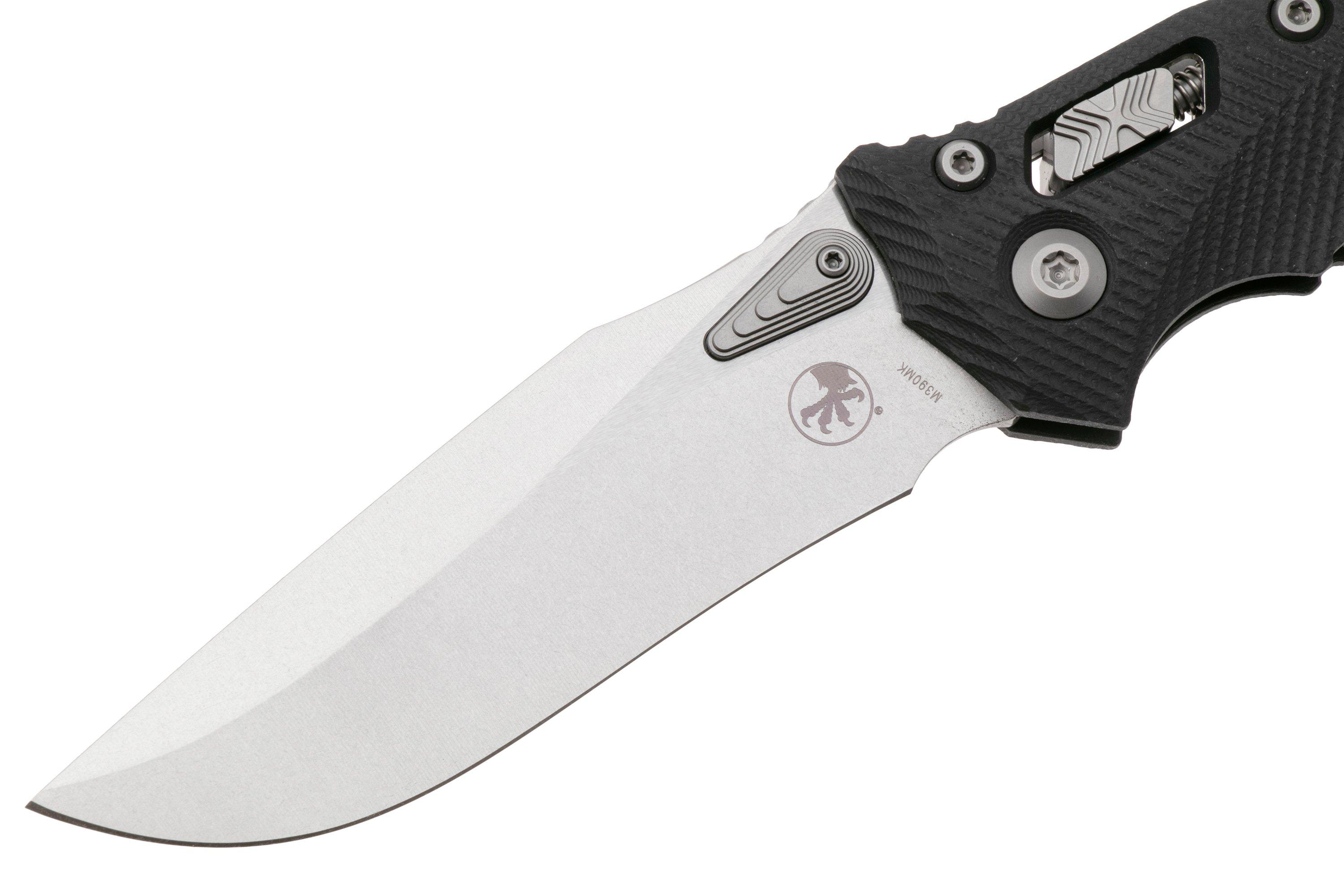 Microtech Amphibian 137RL-10FLGTBK, Stonewashed M390MK, Fluted Black G ...