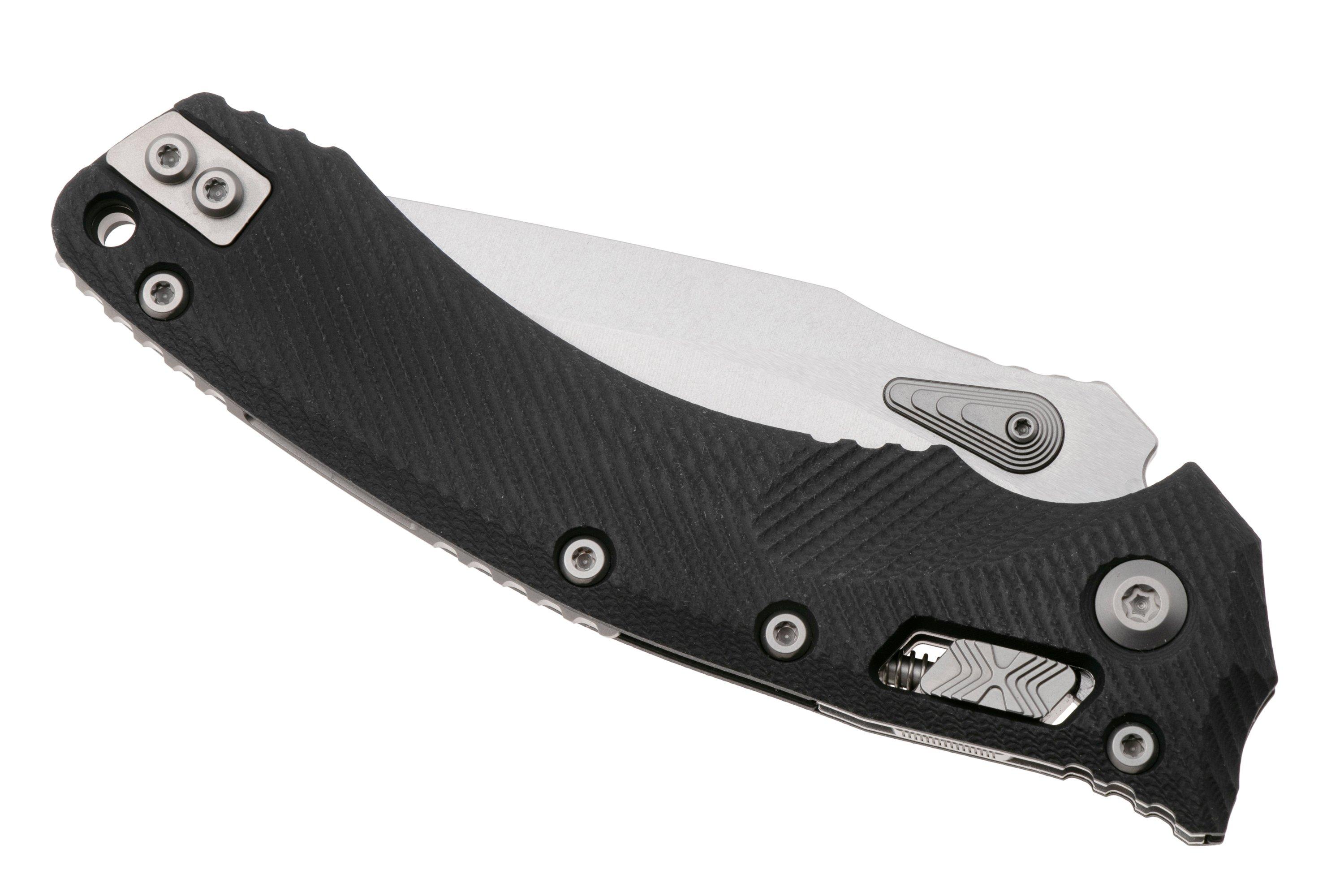 Microtech Amphibian 137RL-10FLGTBK, Stonewashed M390MK, Fluted Black G ...
