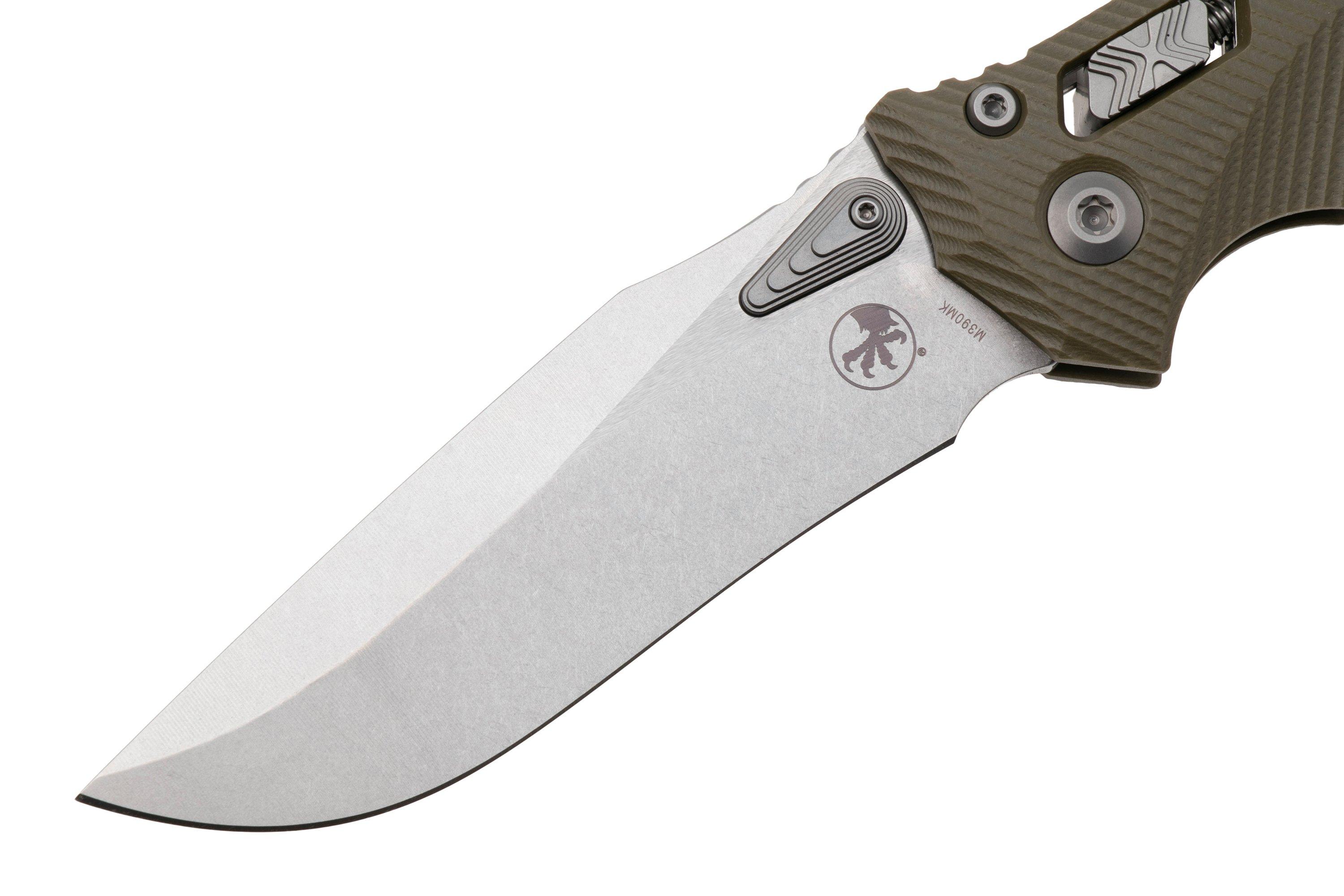 Microtech Amphibian 137RL-10FLGTOD, Stonewashed M390MK, Fluted Olive Drab G10 zakmes | Voordelig ...