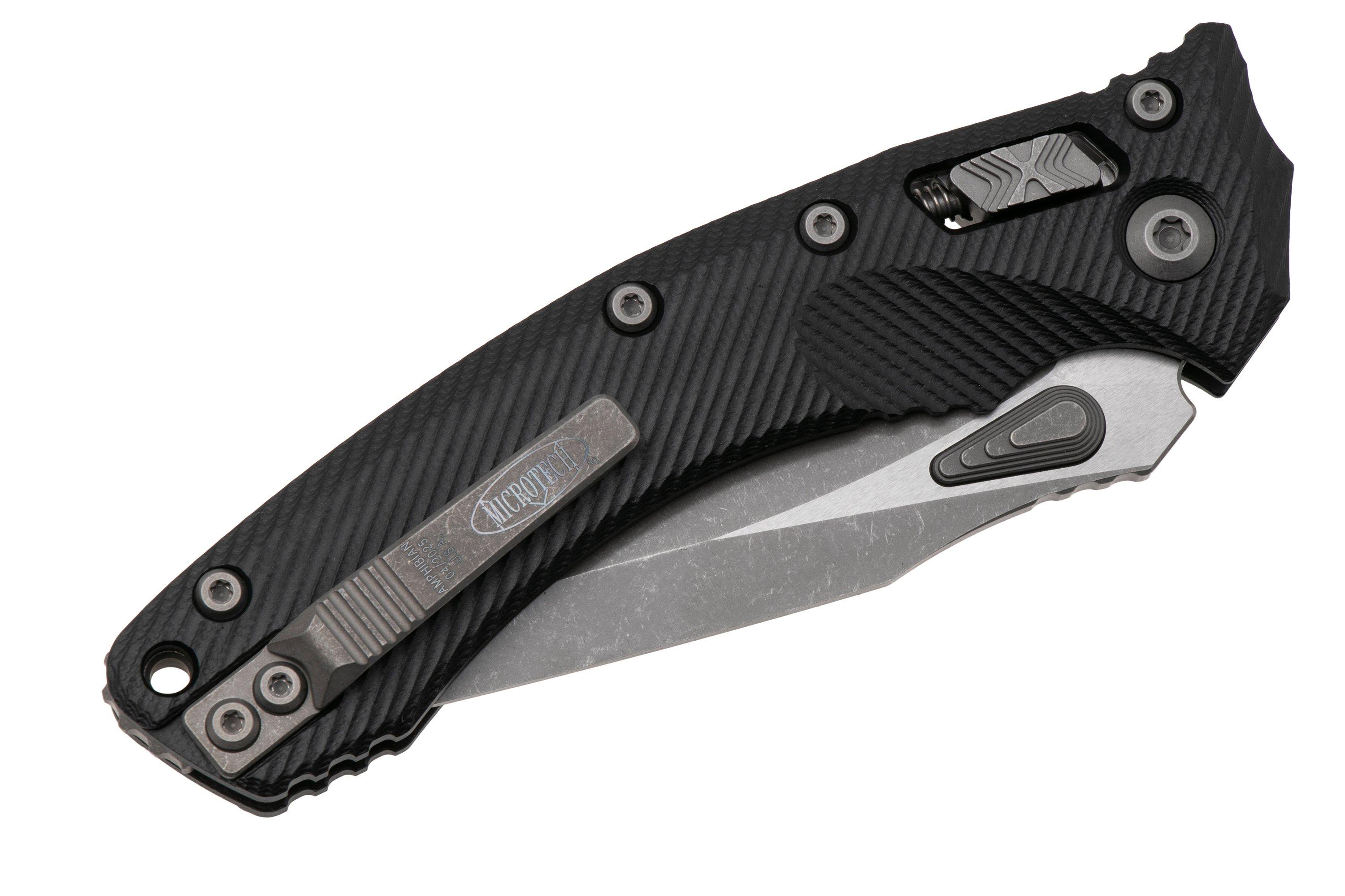Microtech Amphibian 137RL-11APFLGTBK, Apocalyptic Stonewashed M390MK ...