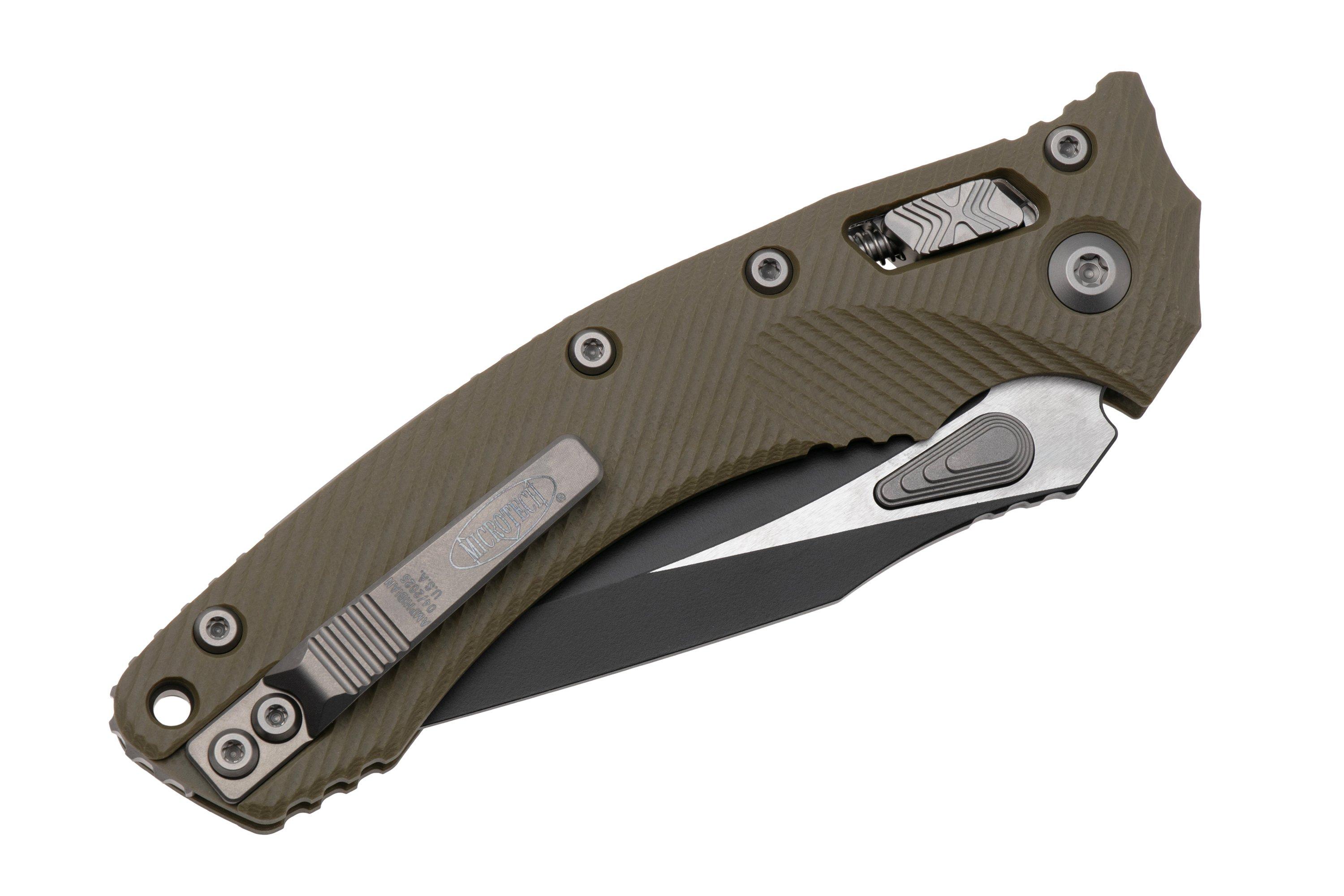 Microtech Amphibian 137RL-1FLGTOD, Two Tone Black M390MK, Fluted OD ...