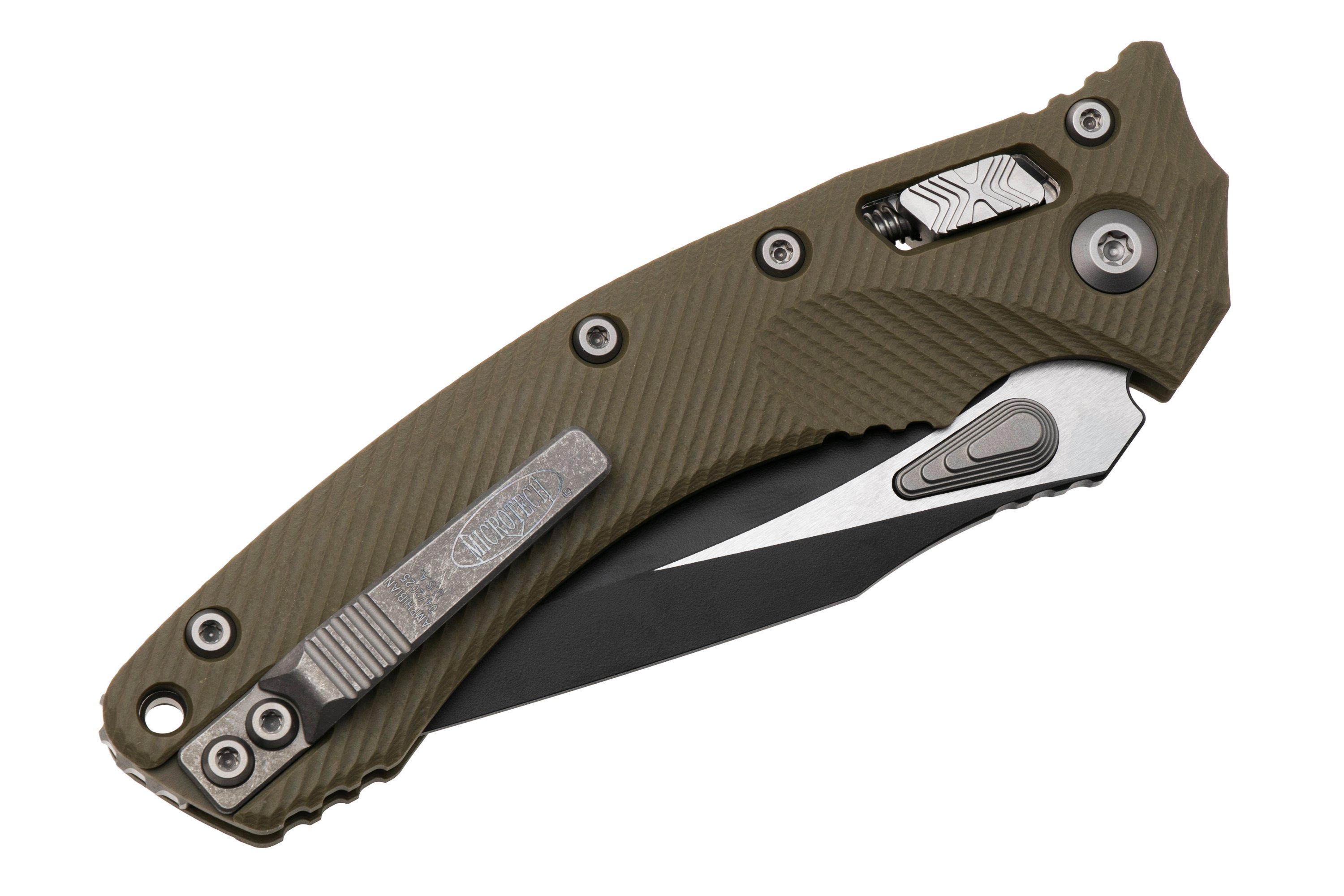 Microtech Amphibian 137RL-2FLGTOD, Two Tone Black M390MK, Fluted OD ...