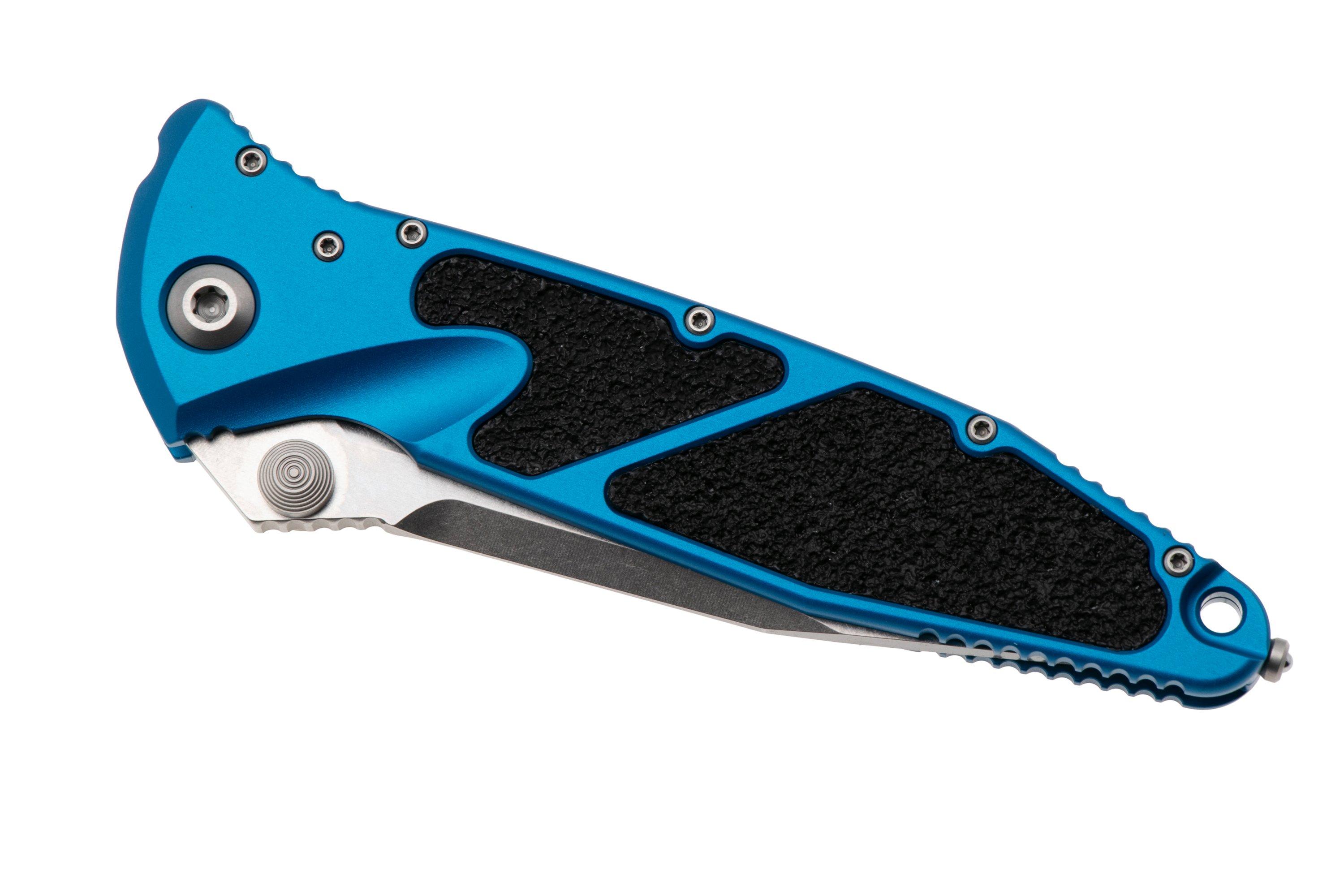 Microtech Socom Elite 160-11BL, Stonewashed M390 Clippoint, Blue ...