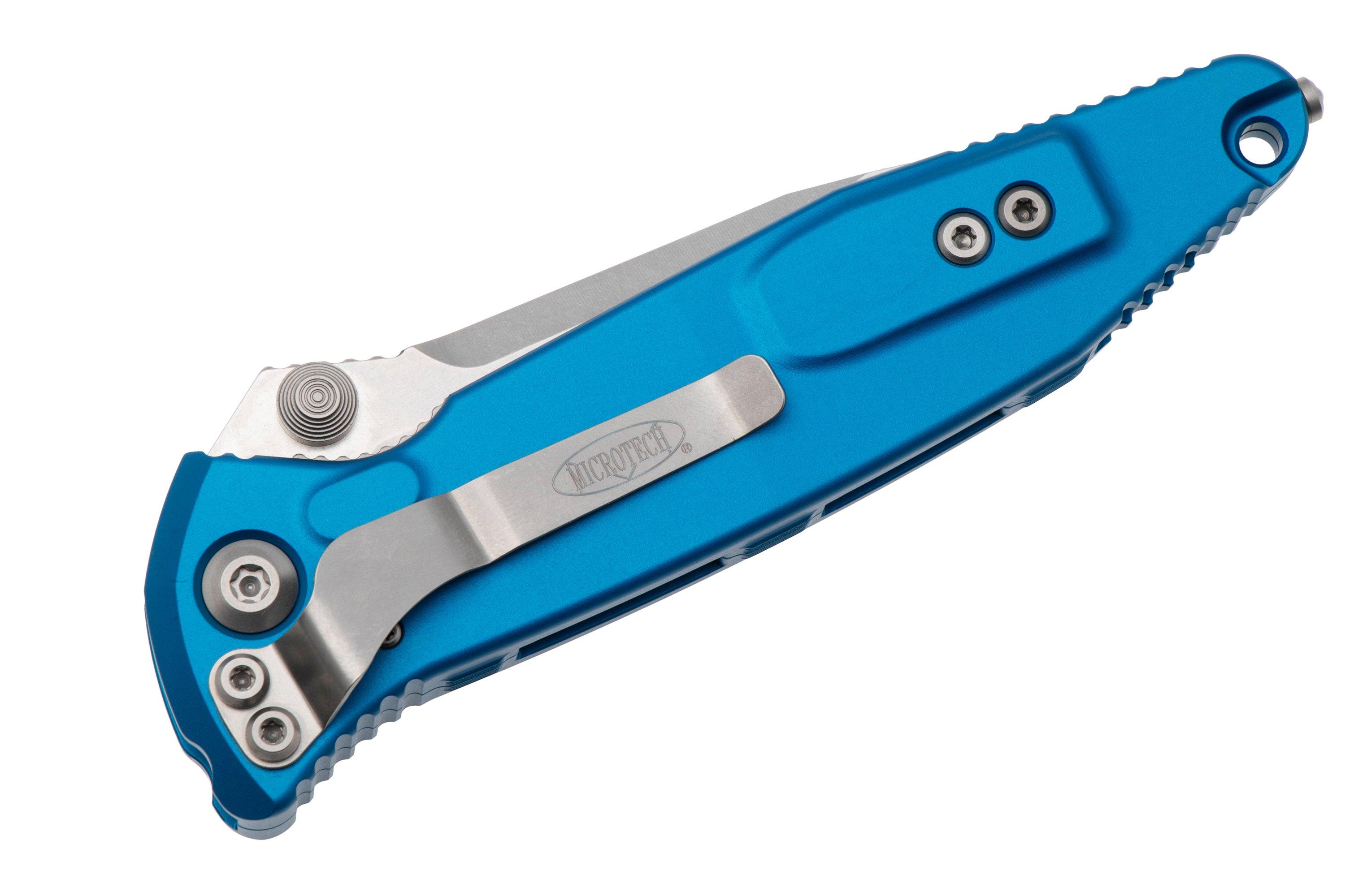 Microtech Socom Elite 160-11BL, Stonewashed M390 Clippoint, Blue ...