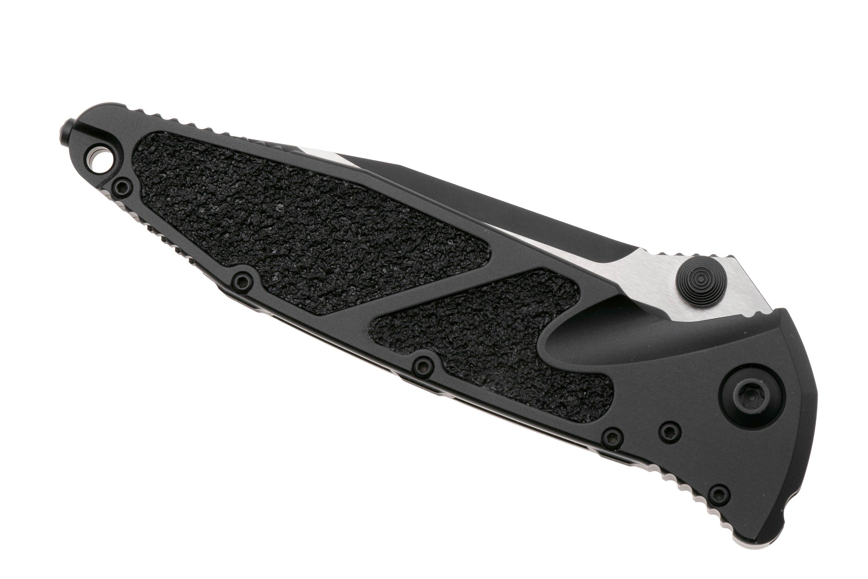 Microtech Socom Elite 160-1T, Two Tone M390 Clippoint, Black Aluminum ...