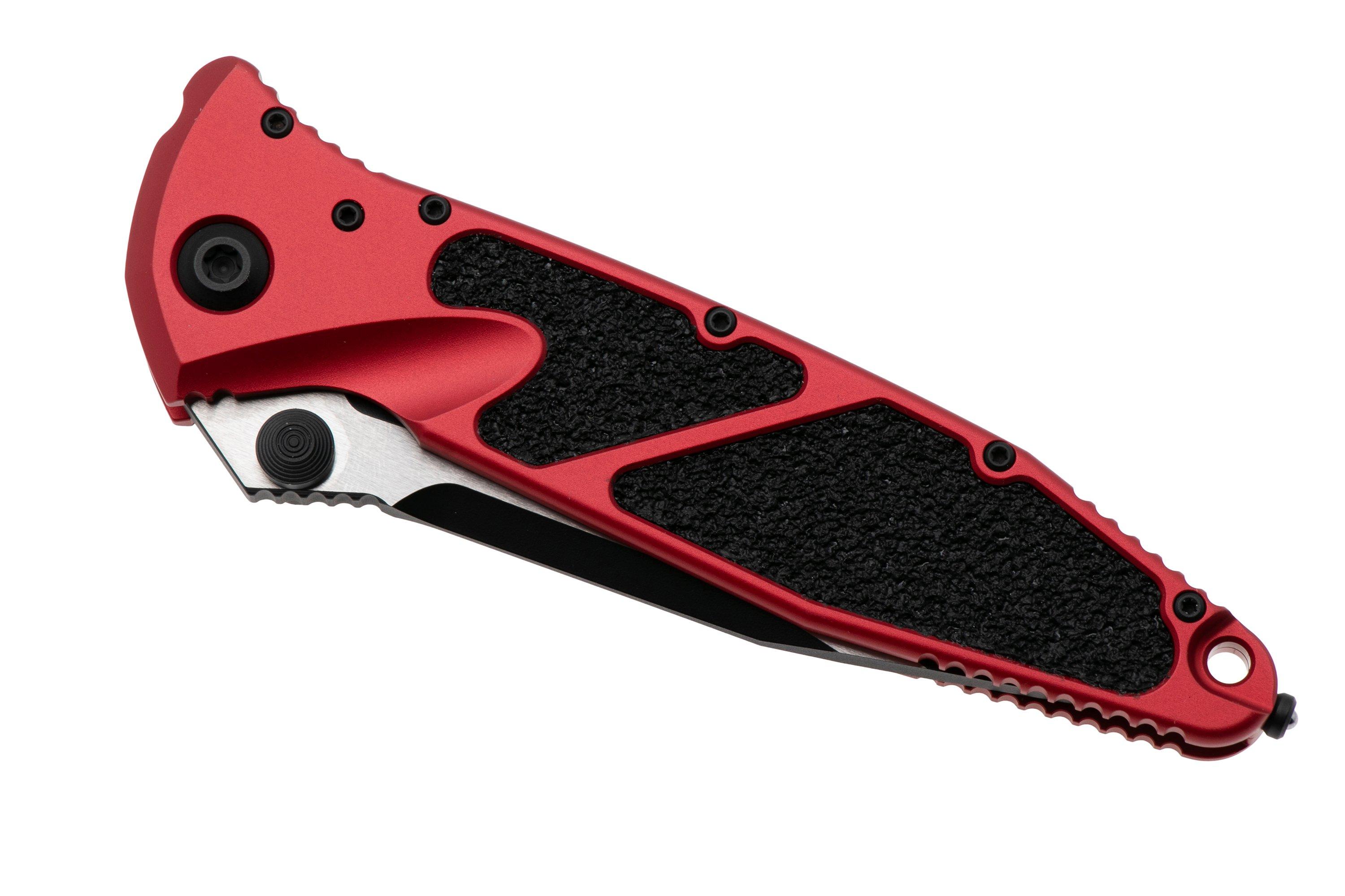 Microtech Socom Elite 160-2RD, Two Tone Black M390 Clippoint, Red ...