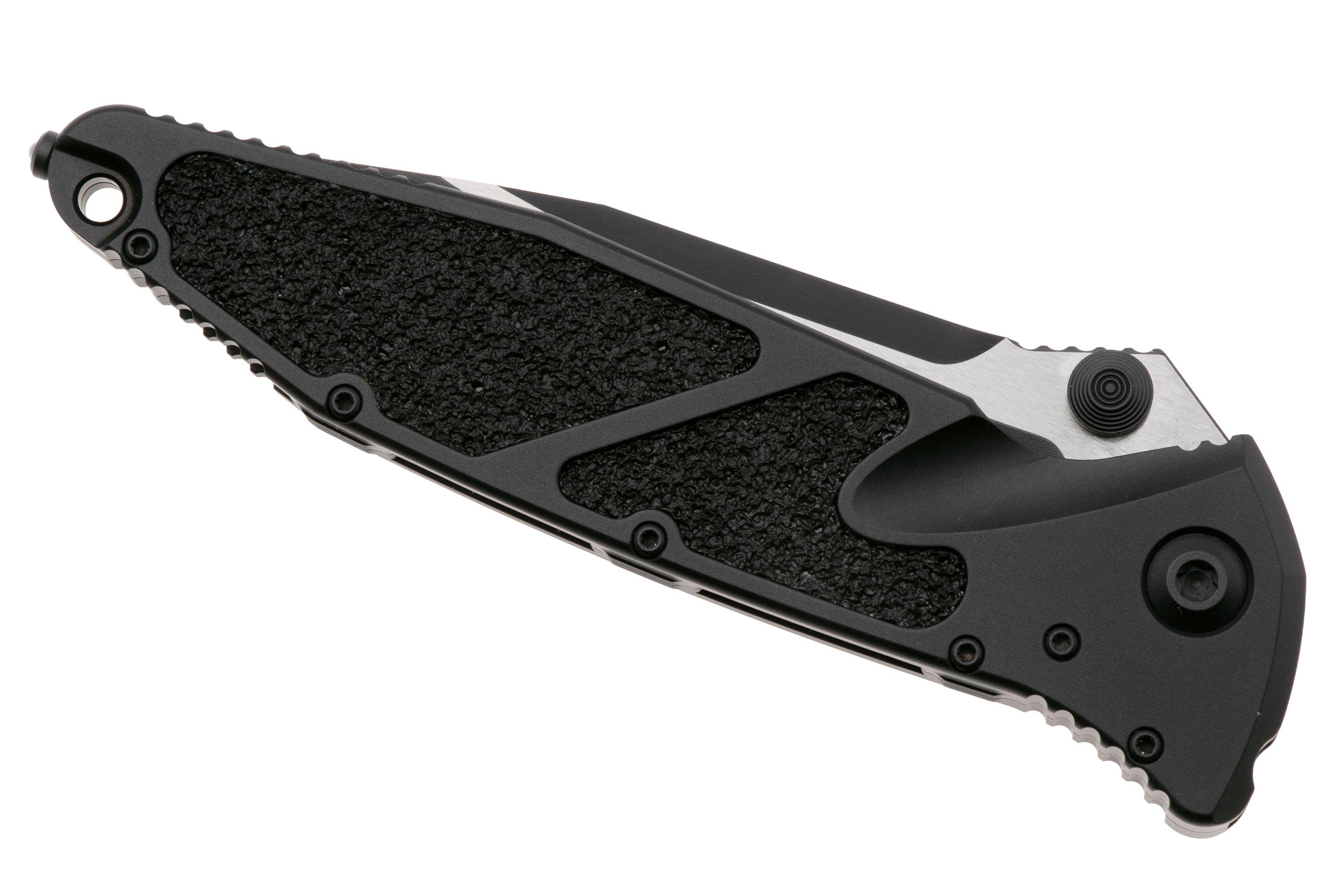 Microtech Socom Elite 160-2T, Two Tone M390 Clippoint, Black Aluminum ...