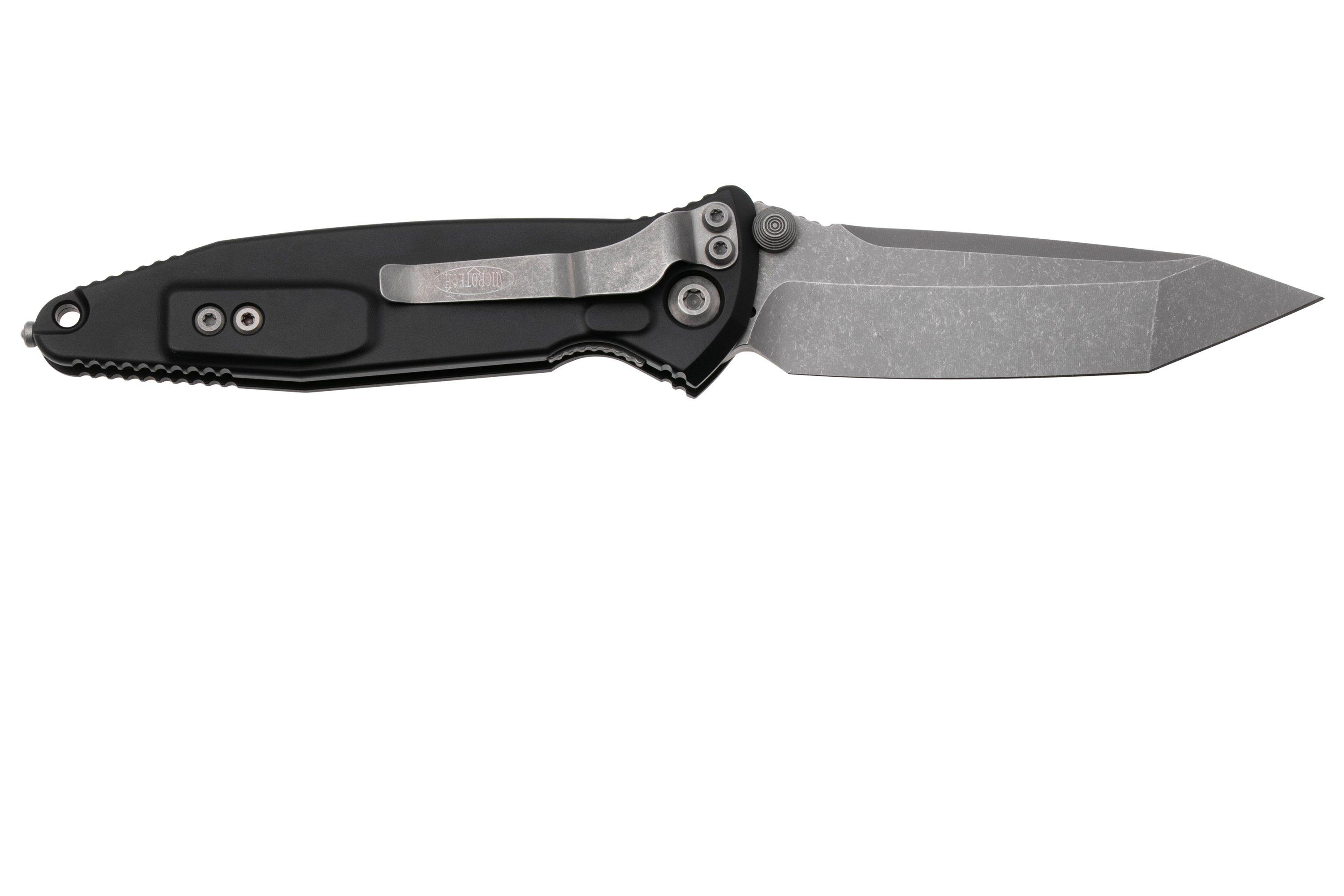 Microtech Socom Elite 161-10AP, Apocalyptic Stonewashed M390 Tanto, Black Aluminum Taschenmesser ...