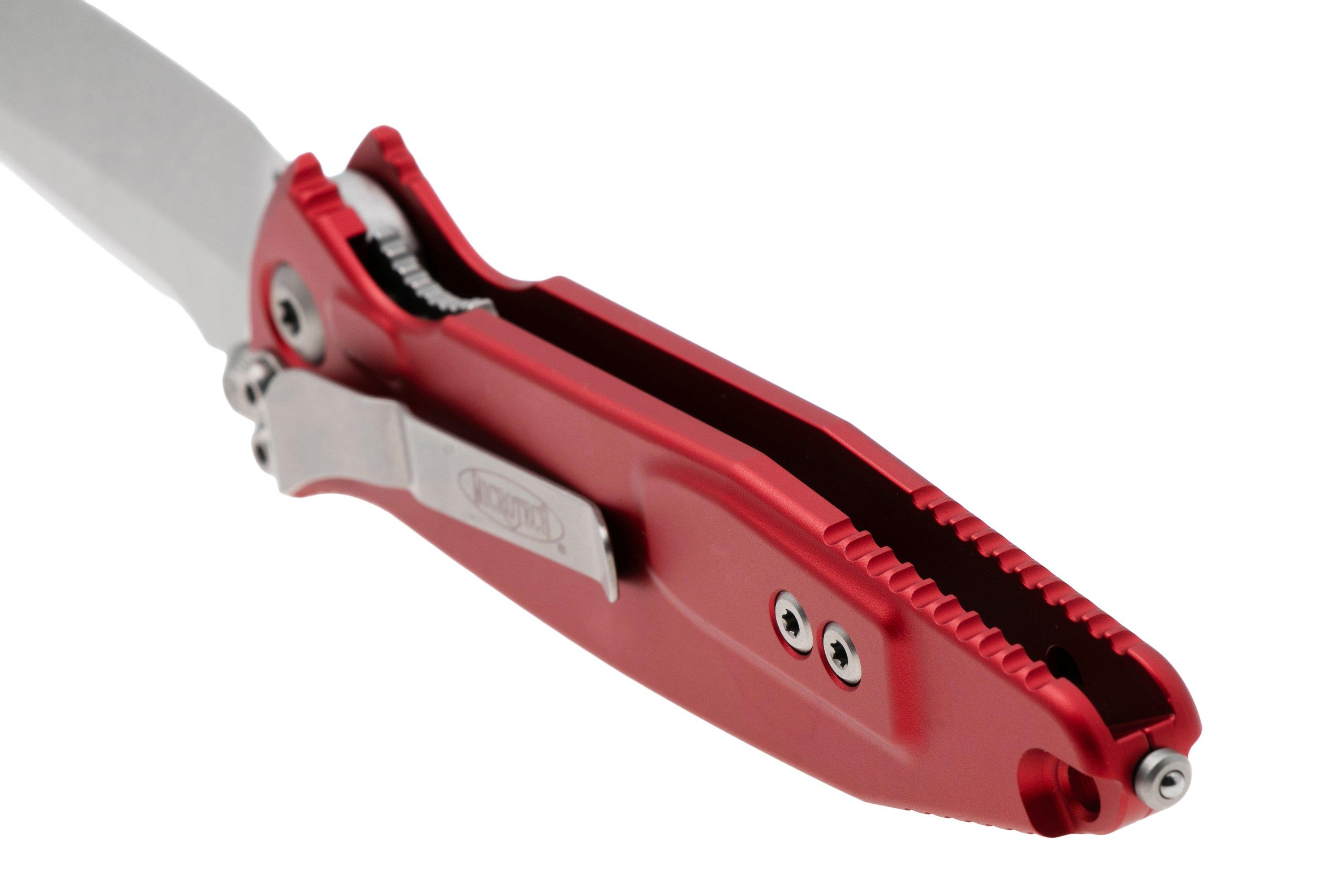 Microtech Socom Elite 161-10RD, Stonewashed M390 Tanto, Red Aluminum ...