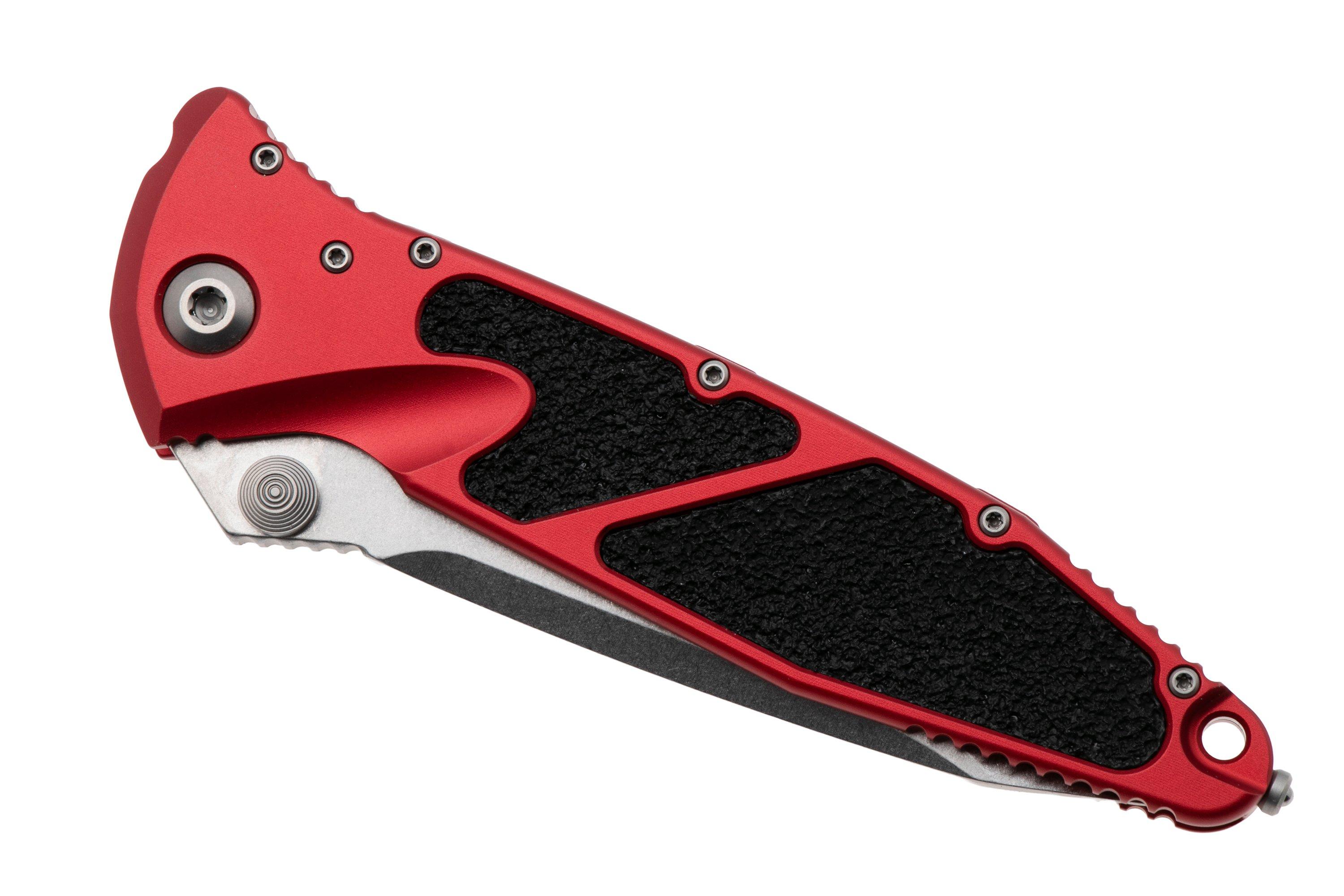 Microtech Socom Elite 161-10RD, Stonewashed M390 Tanto, Red Aluminum ...