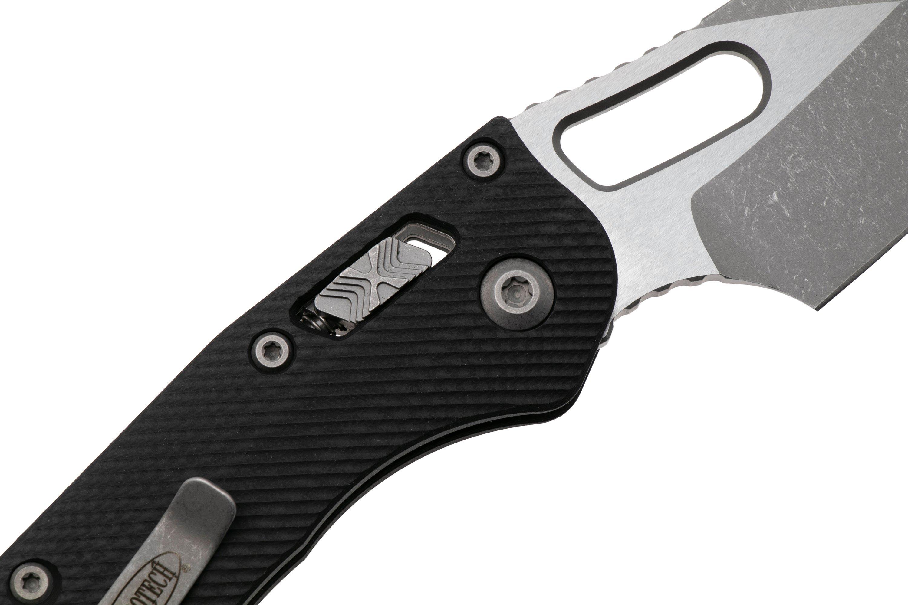 Microtech Stitch 169RL-10APFLGTBK, Apocalyptic Stonewashed M390MK ...