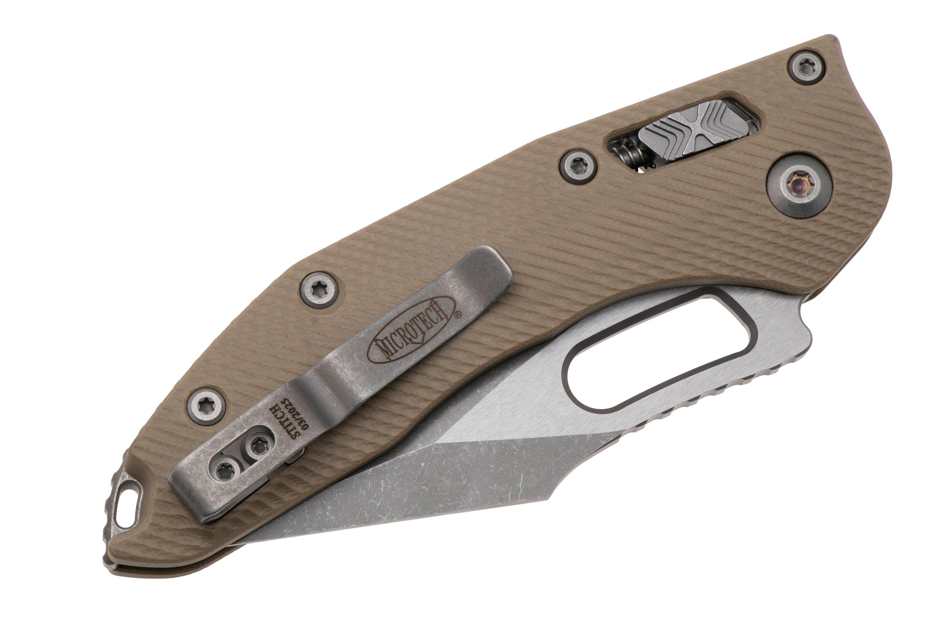 Microtech Stitch 169RL-10APFLGTTA, Apocalyptic Stonewashed M390MK ...