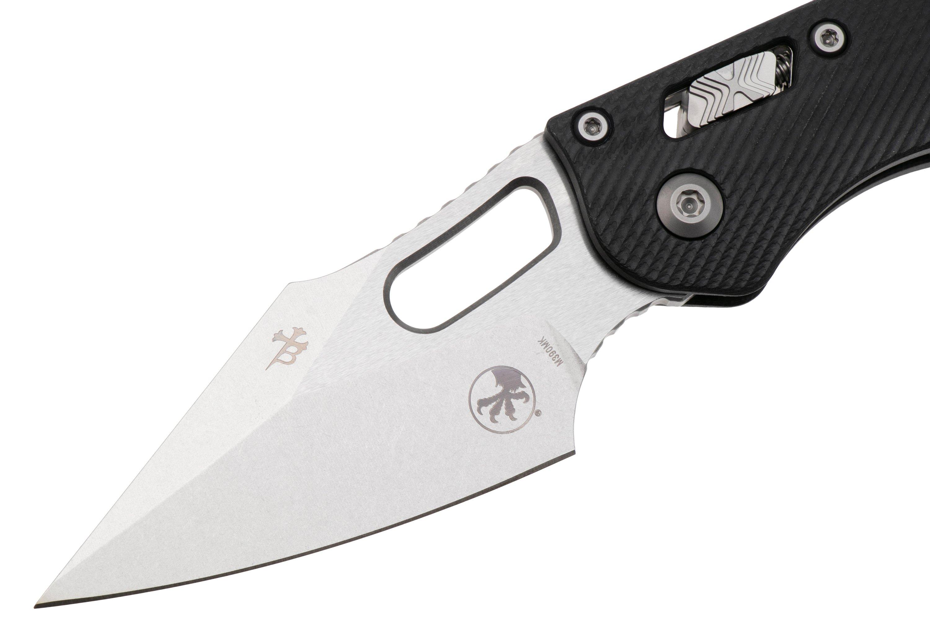 Microtech Stitch 169RL-10FLGTBK, Stonewashed M390MK, Fluted Black G10 ...