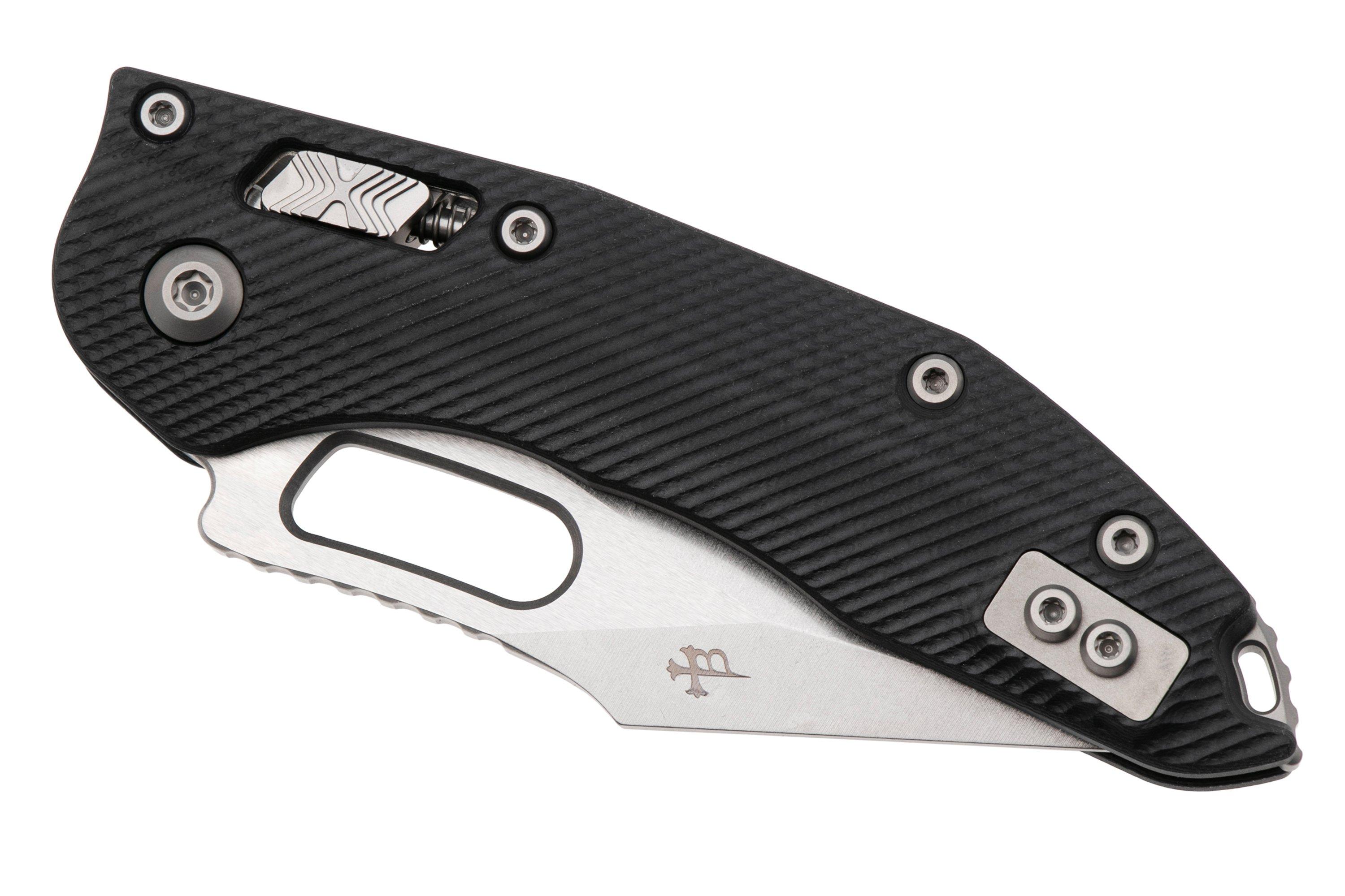 Microtech Stitch 169RL-10FLGTBK, Stonewashed M390MK, Fluted Black G10 ...