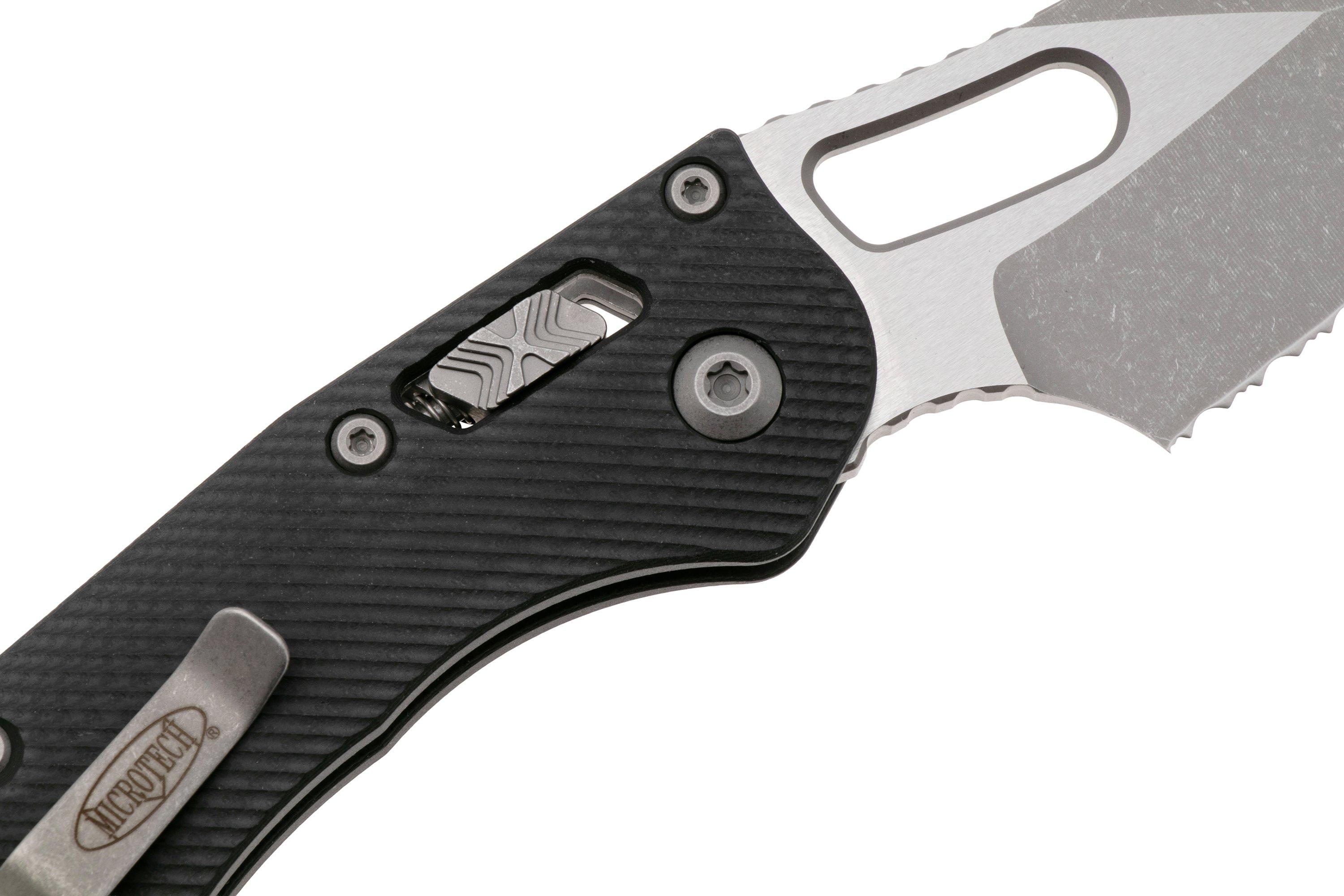 Microtech Stitch 169RL-11APFLGTBK, Apocalyptic Stonewashed M390MK ...