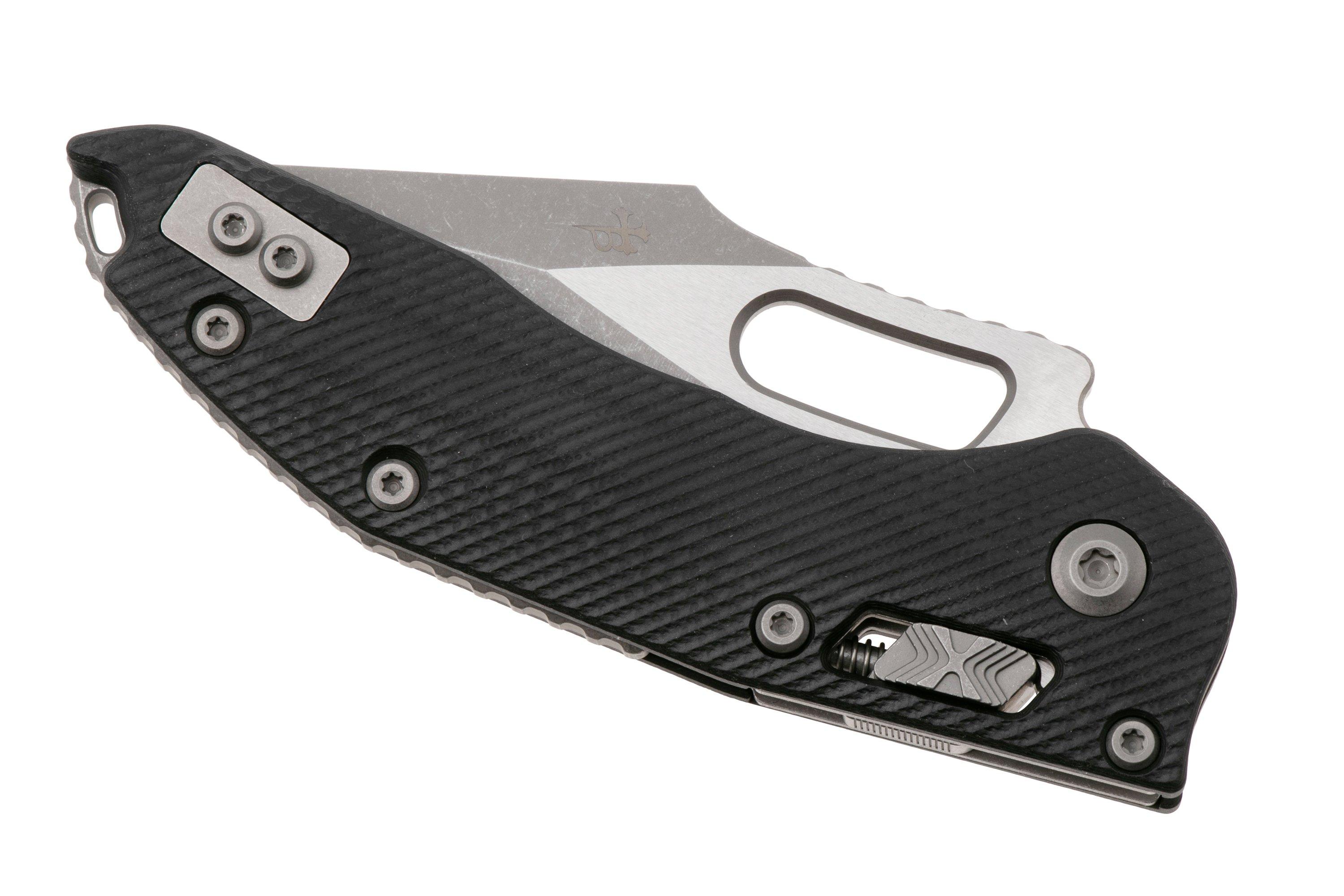 Microtech Stitch 169RL-11APFLGTBK, Apocalyptic Stonewashed M390MK ...
