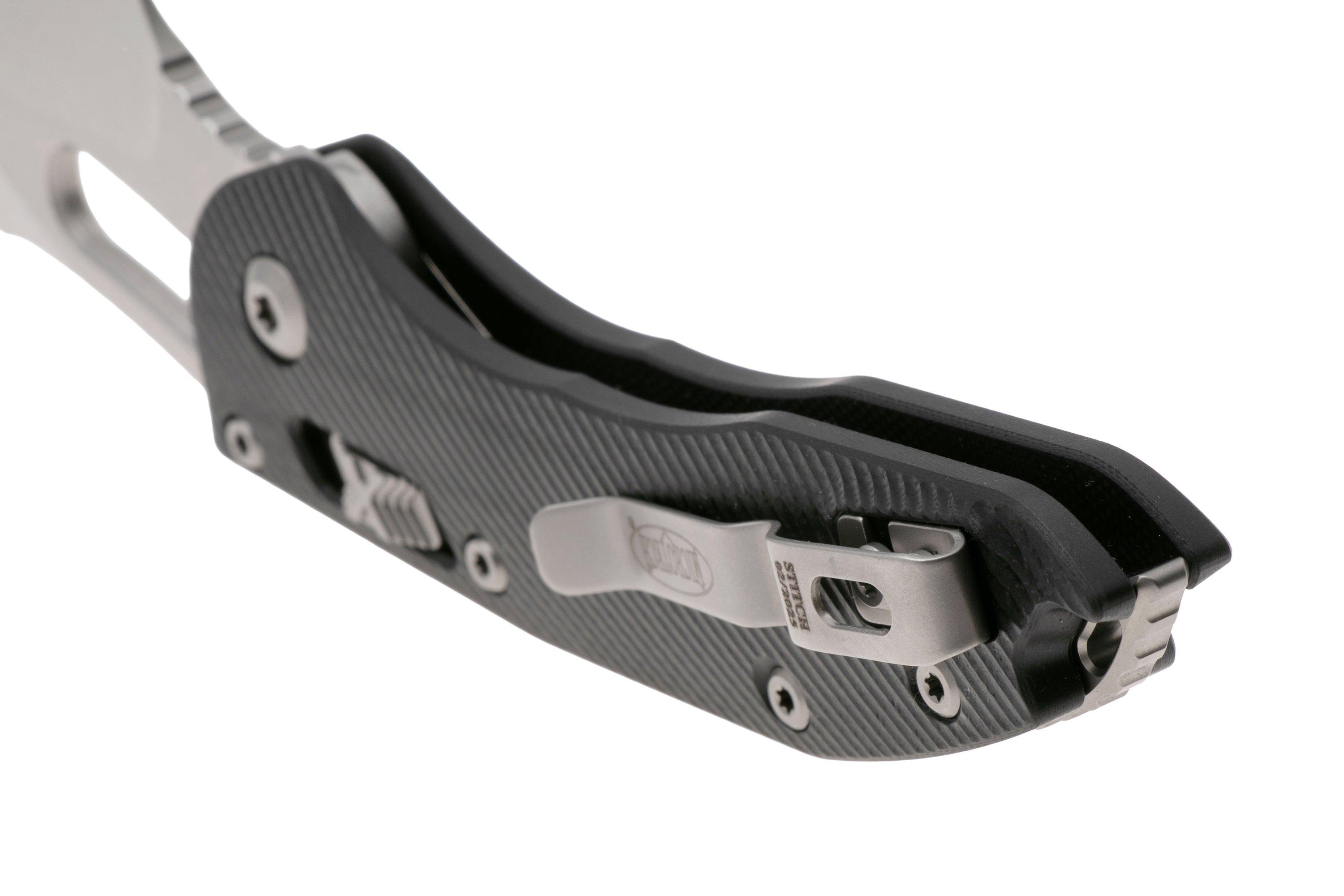 Microtech Stitch 169RL-11FLGTBK, Stonewashed M390MK, Fluted Black G10, coltello da tasca ...