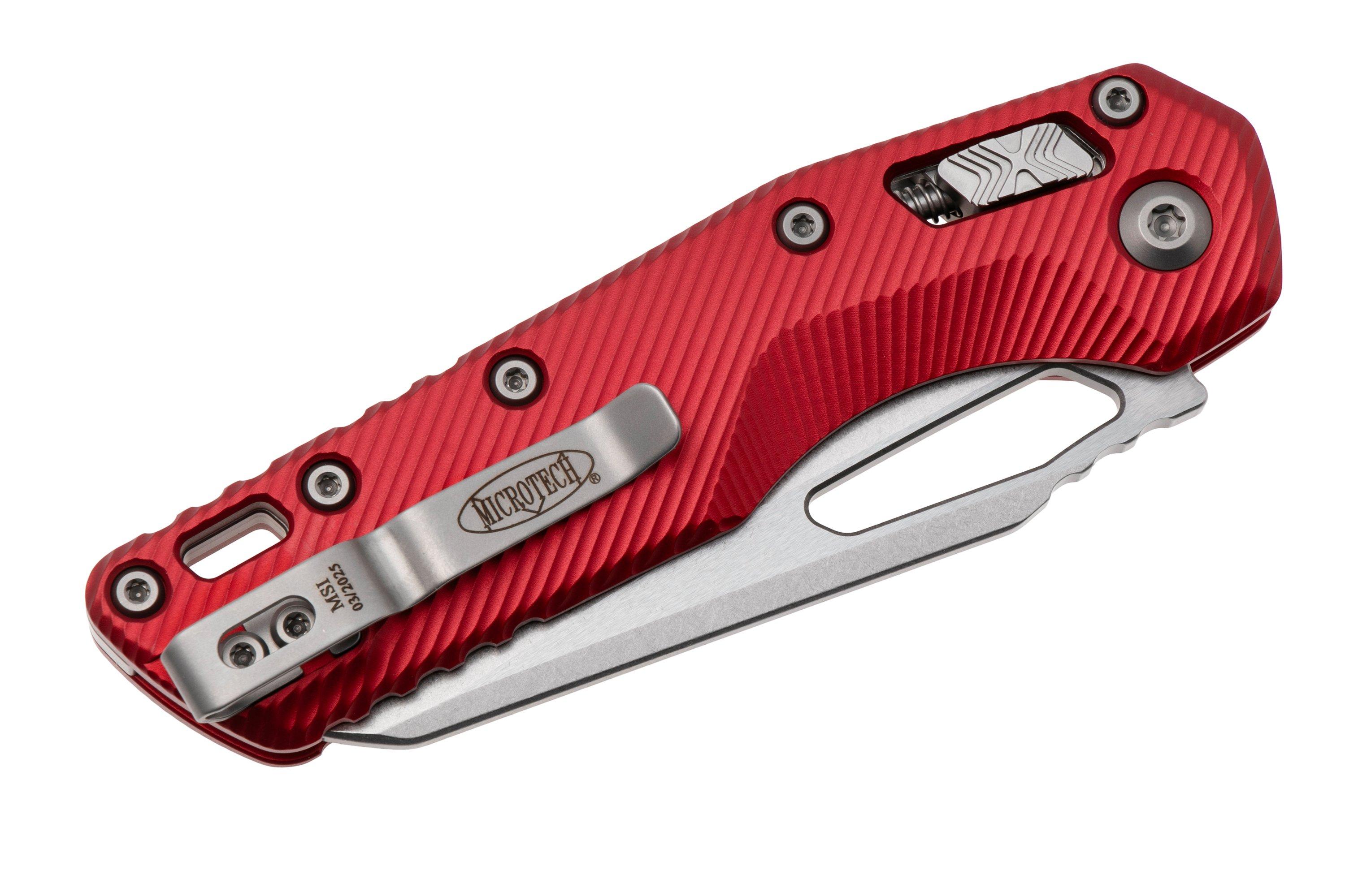 Microtech MSI Standard Issue 210-10FLRD, Stonewashed M390MK, Fluted Red ...