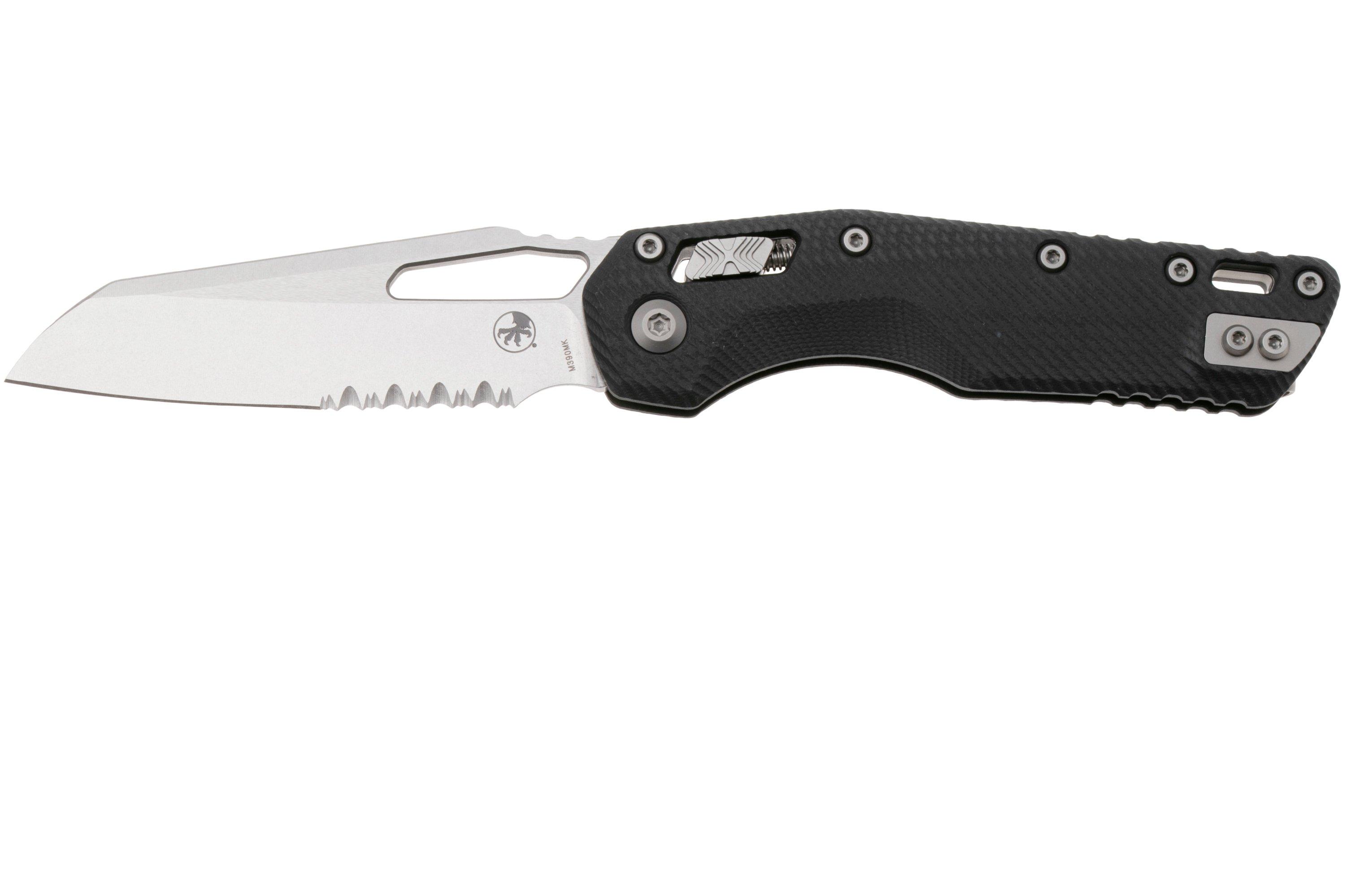 Microtech MSI Standard Issue 210-11FLGTBK, Stonewashed M390MK, Fluted Black G10, partially ...