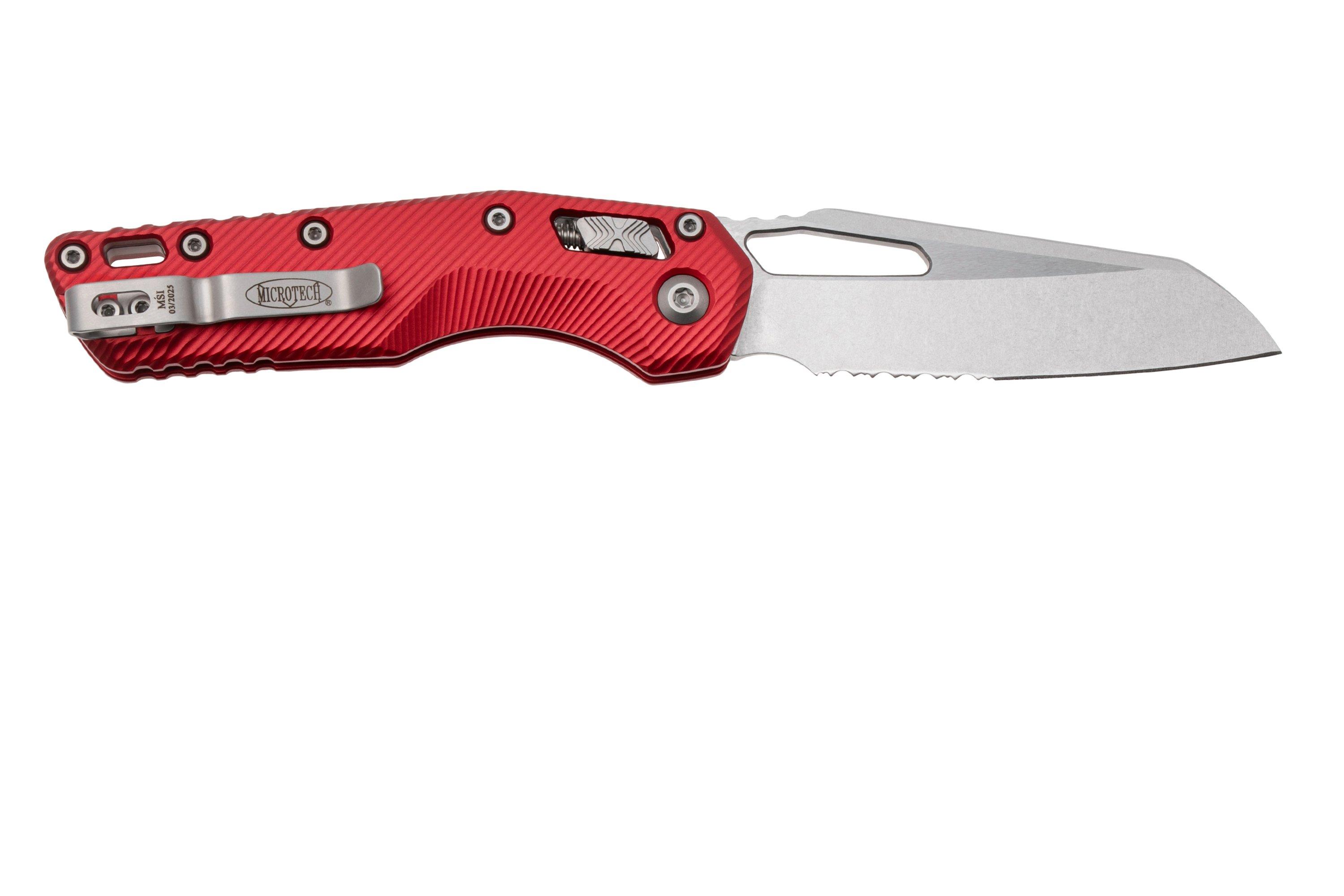Microtech MSI Standard Issue 210-11FLRD, Stonewashed M390MK, Fluted Red ...