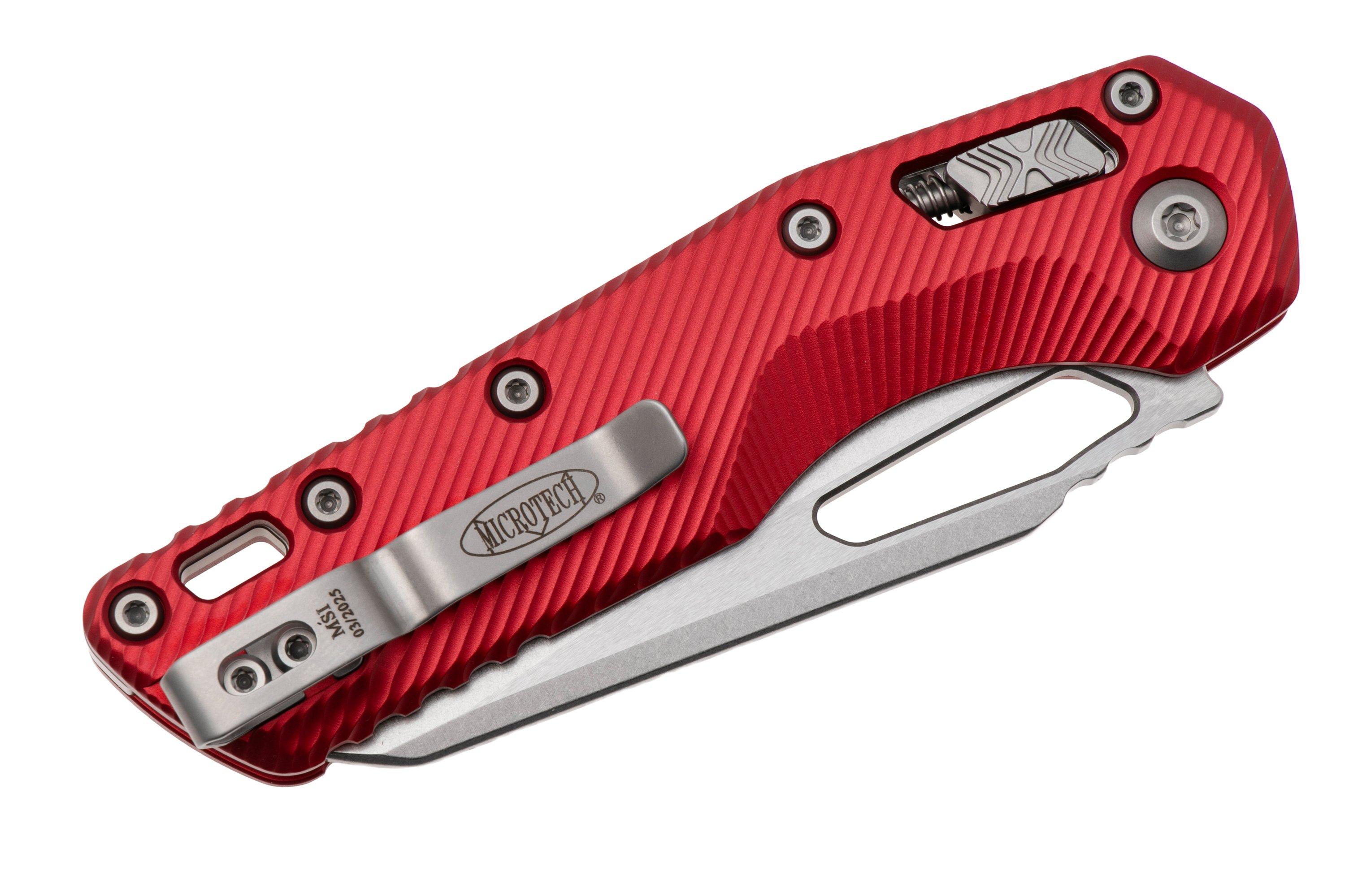 Microtech MSI Standard Issue 210-11FLRD, Stonewashed M390MK, Fluted Red ...