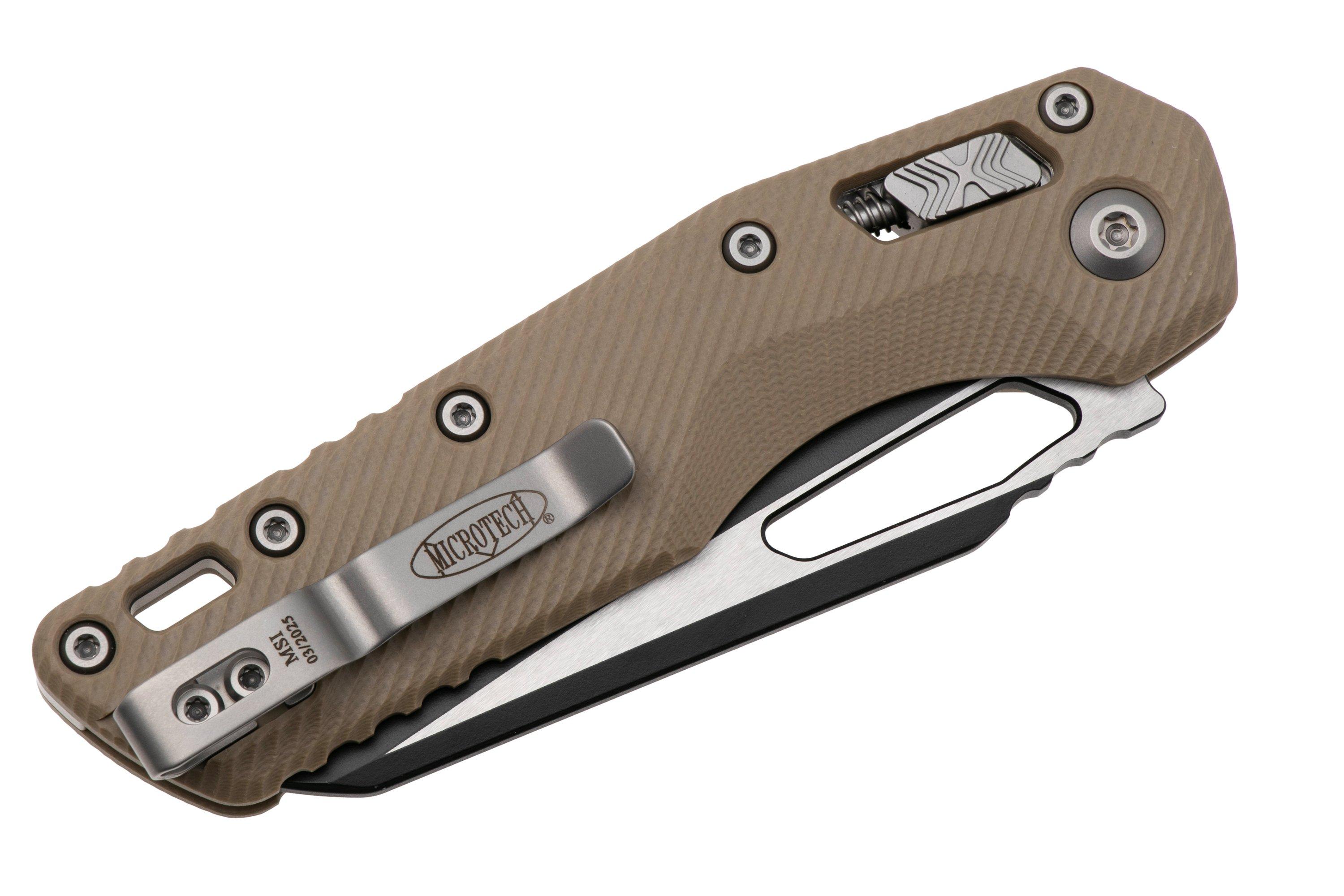 Microtech MSI Standard Issue 210-1FLGTTA, Two Tone Black M390MK, Fluted ...