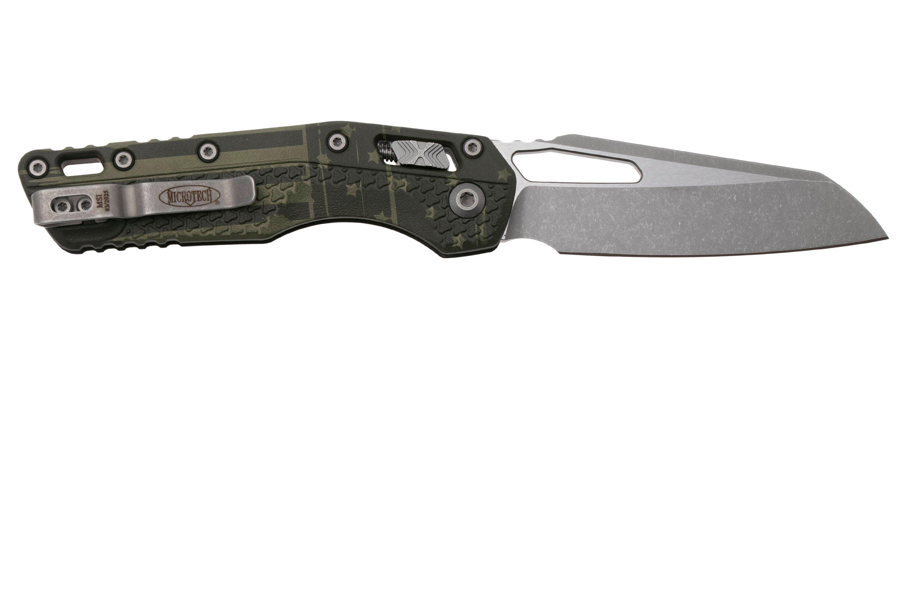 Microtech MSI Standard Issue 210T-10APPMODFLAG, Apocalyptic Stonewashed ...