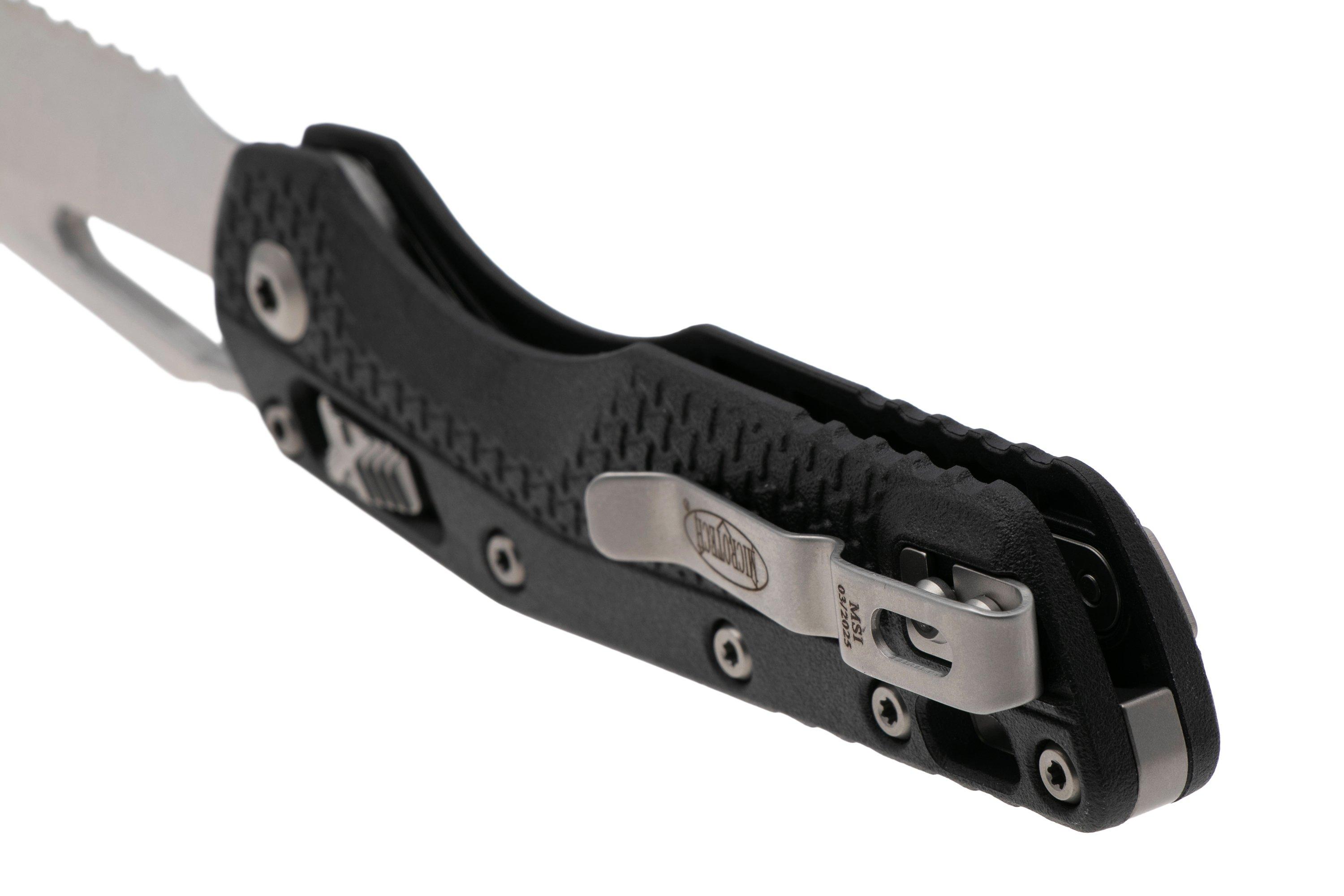 Microtech MSI Standard Issue 210T-11PMBK Stonewashed M390MK, Black Tri ...