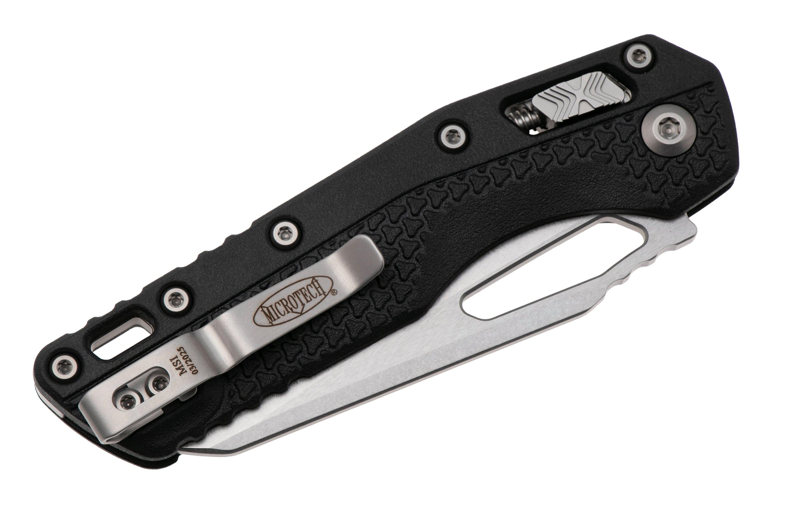 Microtech MSI Standard Issue 210T-11PMBK Stonewashed M390MK, Black Tri ...