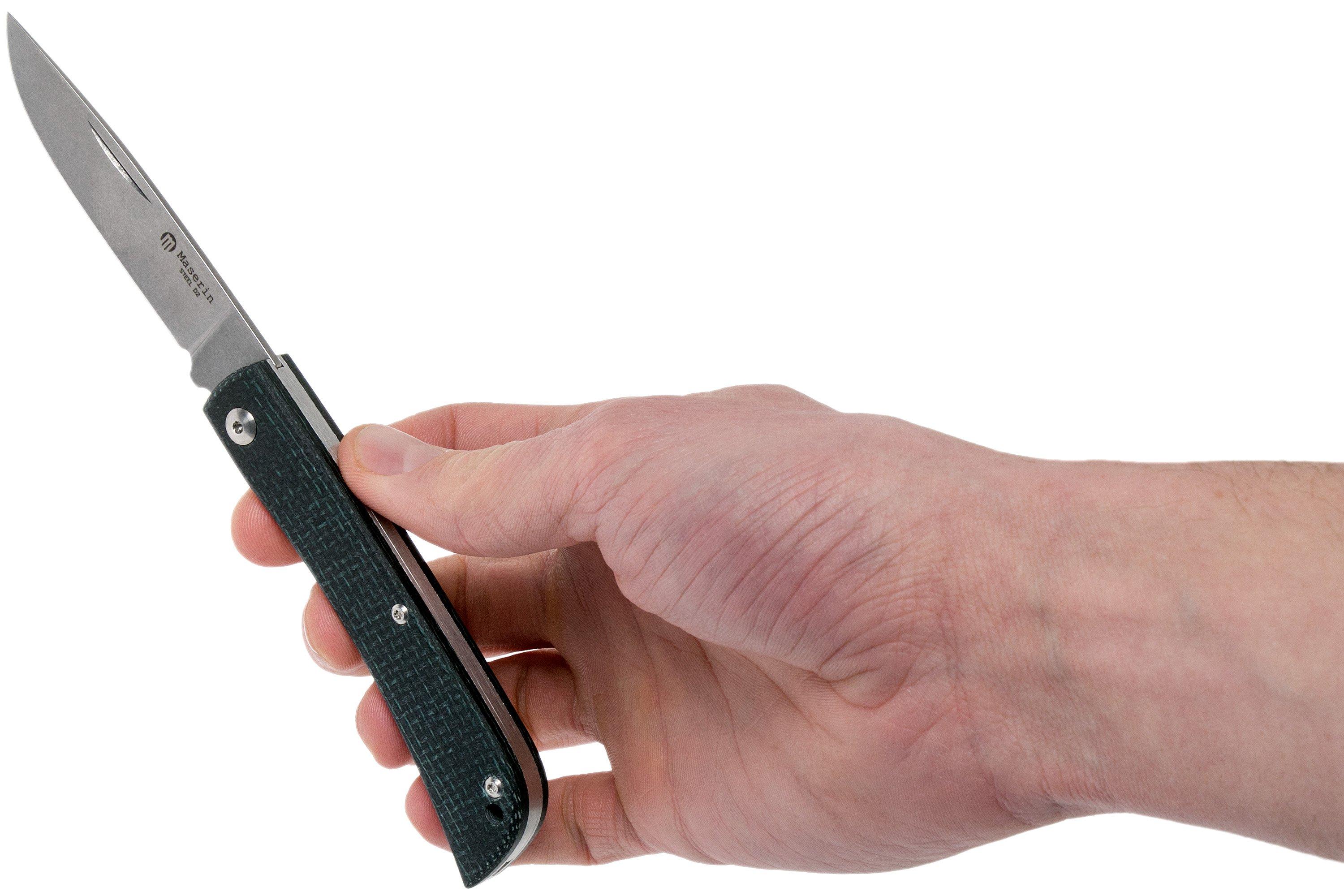 Maserin Scout Blue Micarta pocket knife, 163-MB | Advantageously ...