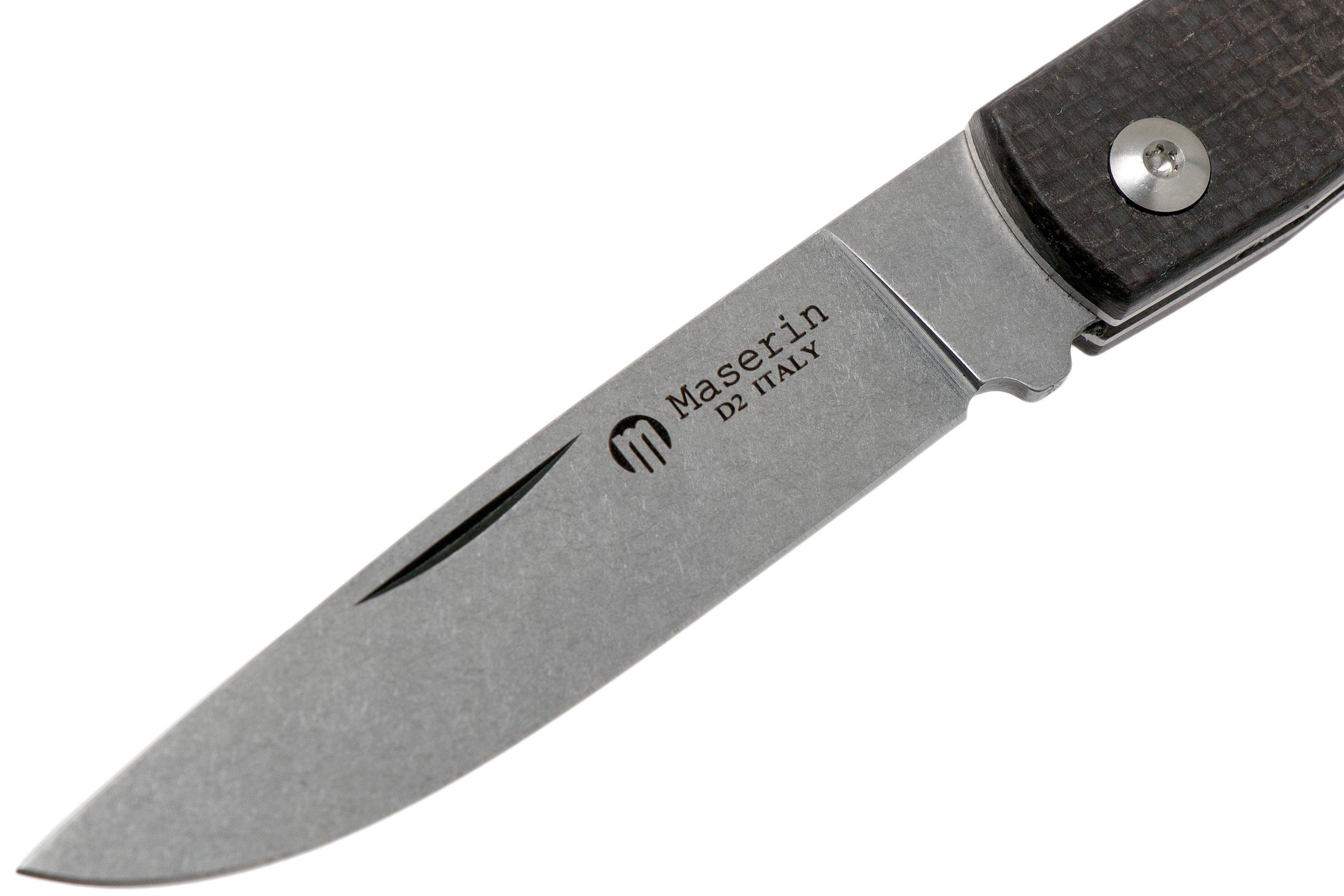 Maserin Scout Grey Micarta pocket knife, 163-MG | Advantageously ...