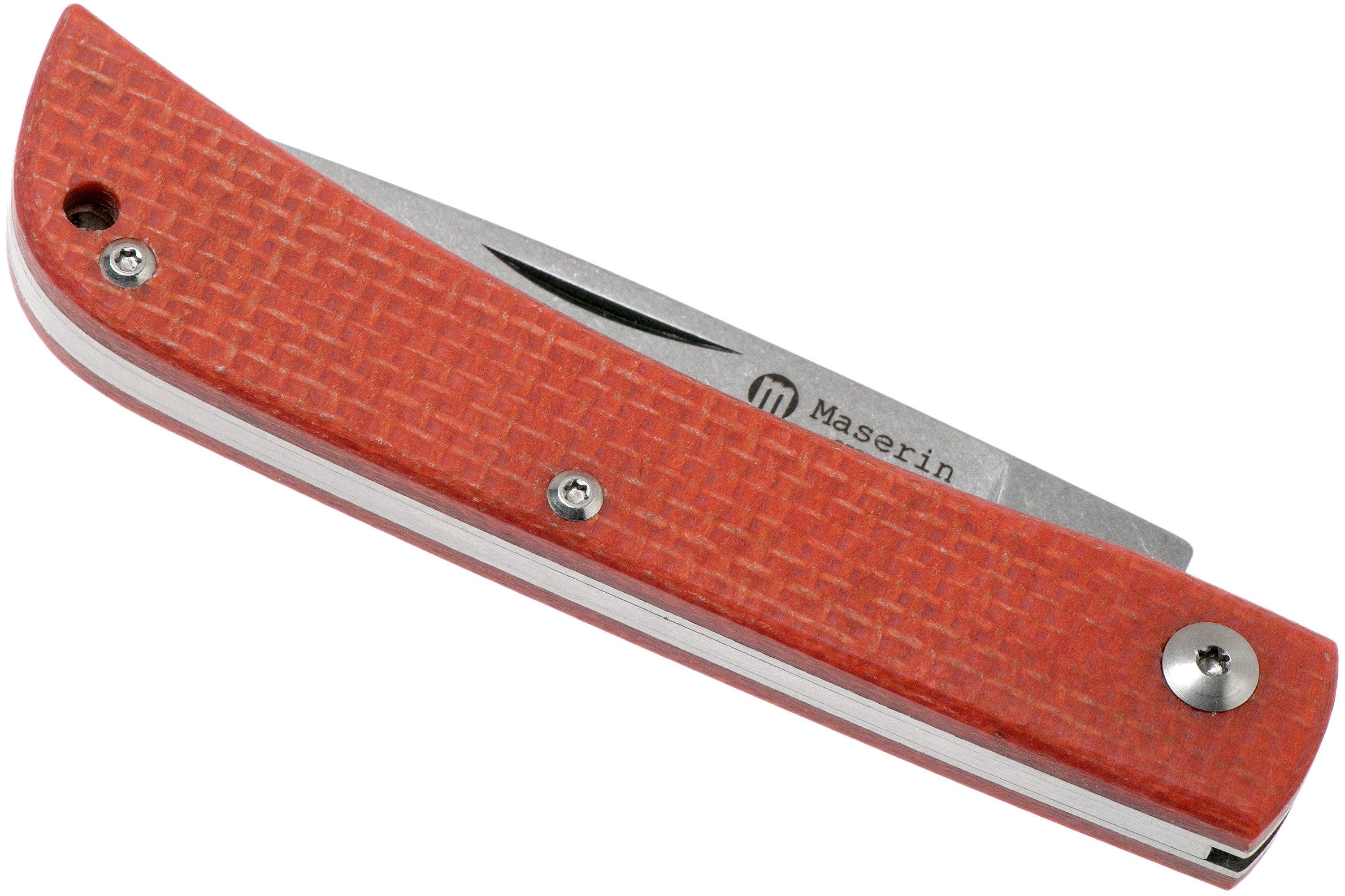 Maserin Scout Red Micarta pocket knife, 163-MR | Advantageously ...