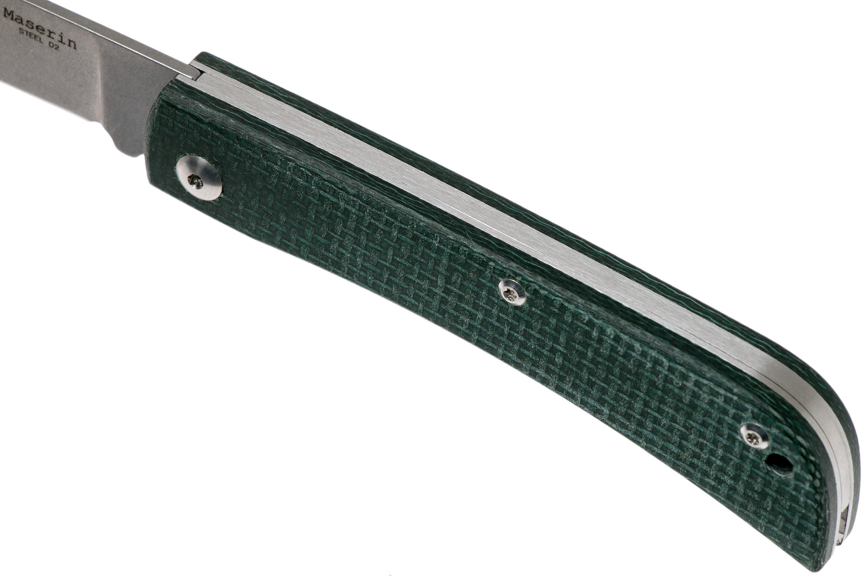 Maserin Scout Green Micarta pocket knife, 163-MV | Advantageously ...