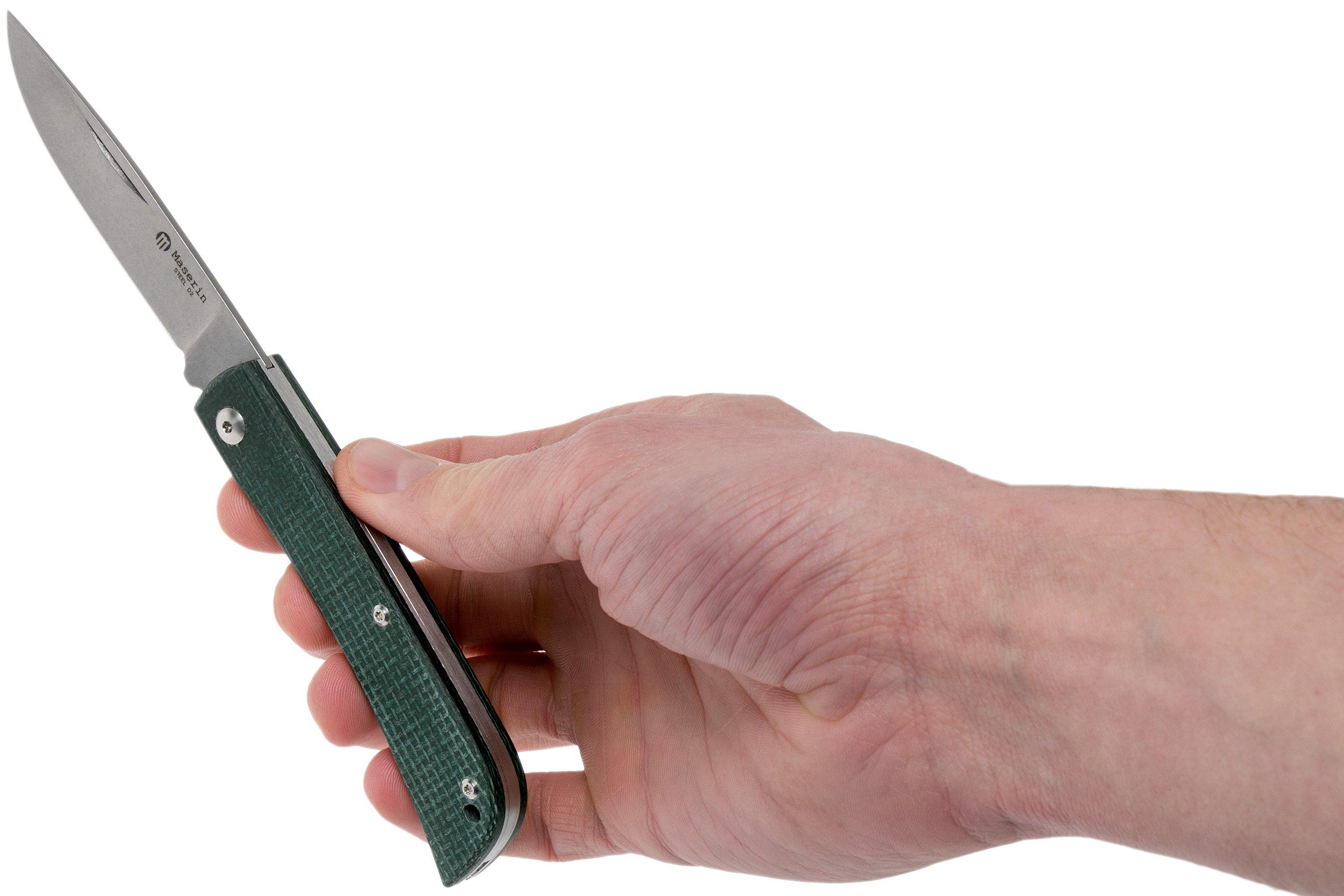Maserin Scout Green Micarta pocket knife, 163-MV | Advantageously ...