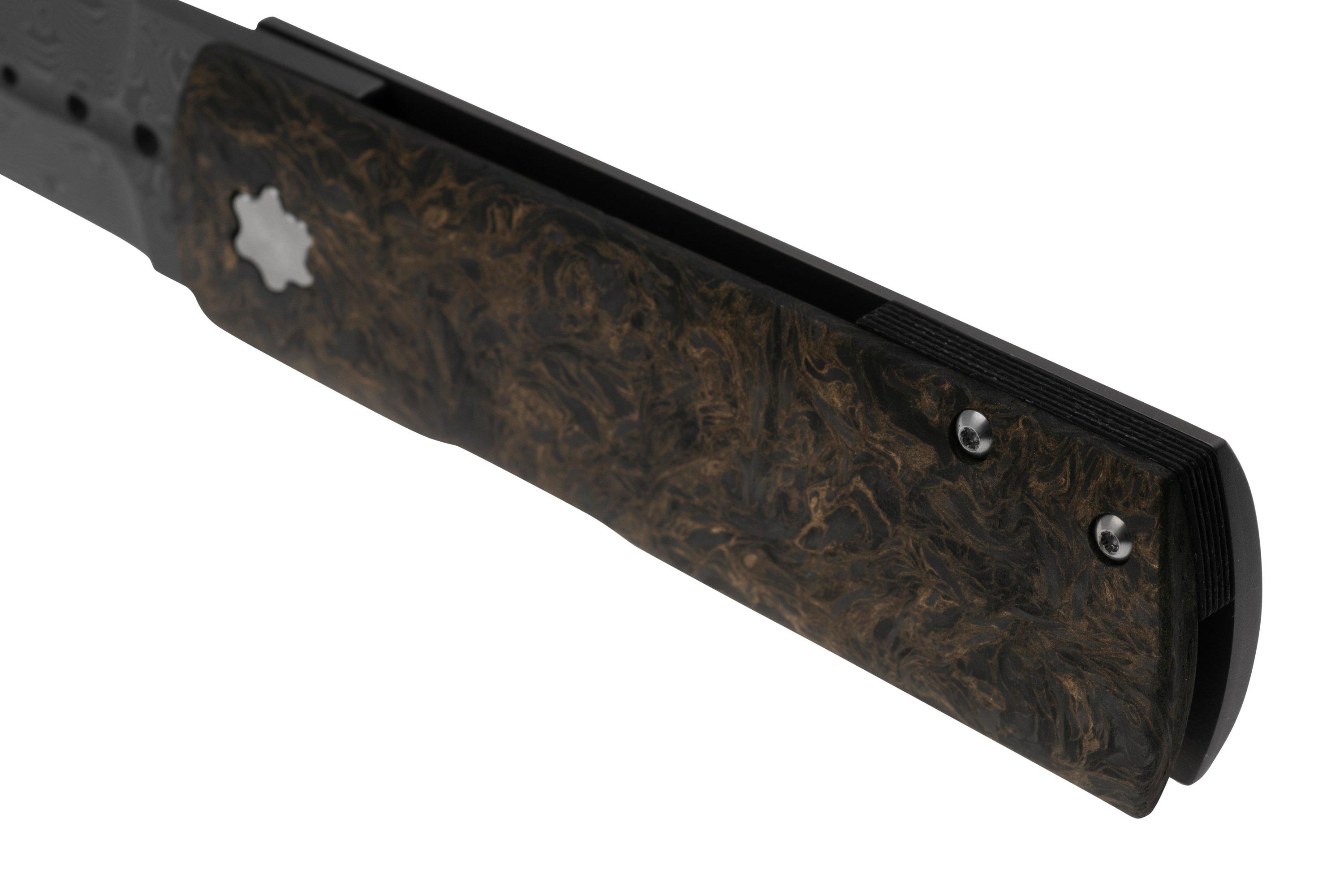 Maserin Daga 372-DG Damascus, Gold Fatcarbon, pocket knife, Attilio ...