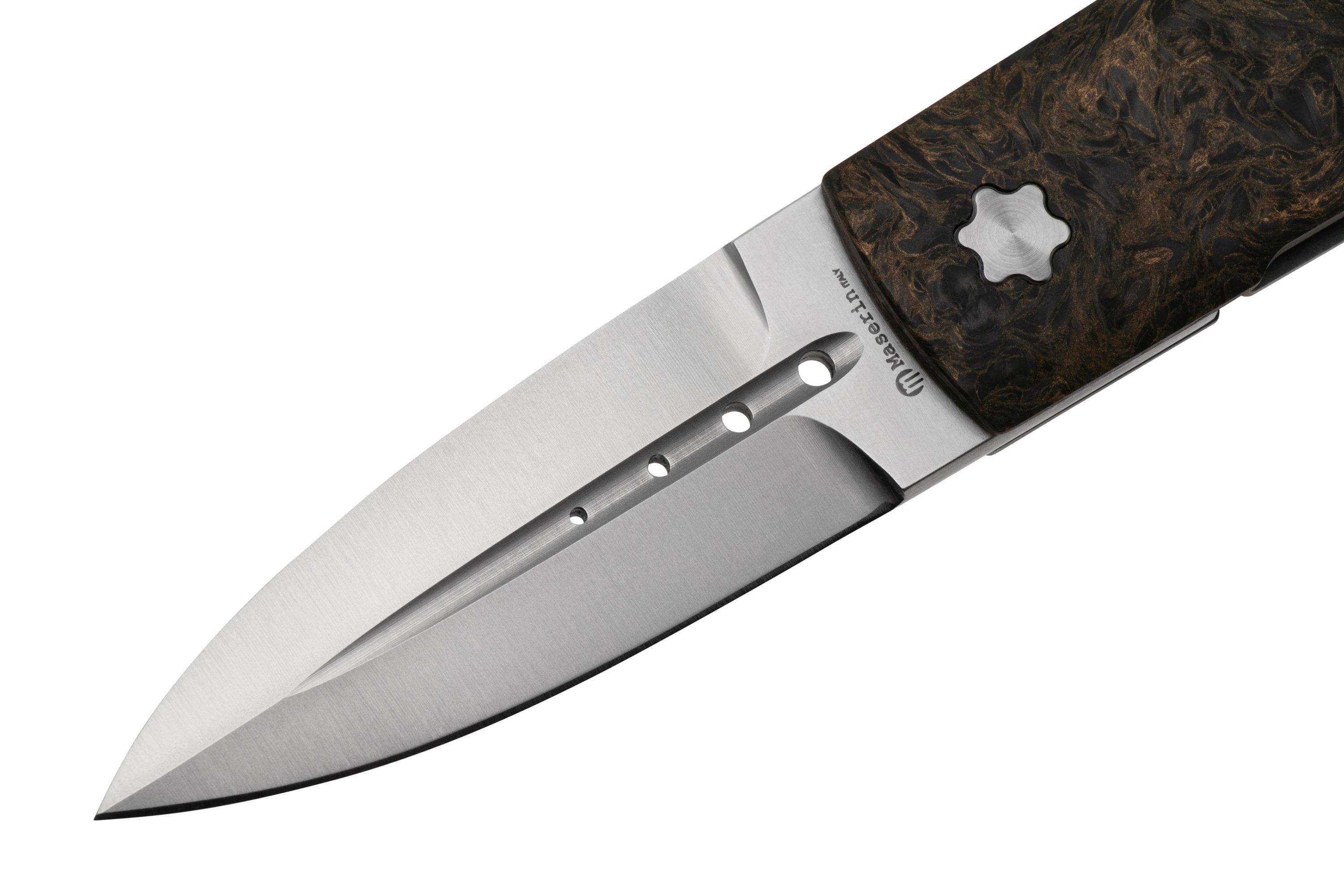 Maserin Daga 372-G, Elmax, Gold Fatcarbon, zakmes, Attilio Morotti design | Voordelig kopen bij ...