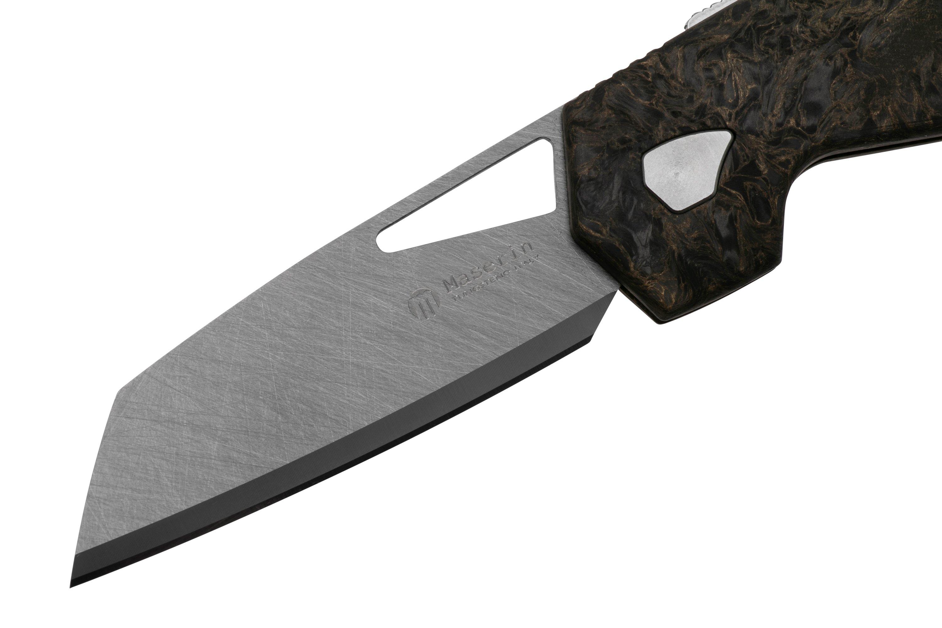 Maserin W1, 373-WTG, Tungsten, Gold Fatcarbon, pocket knife, Atillio ...