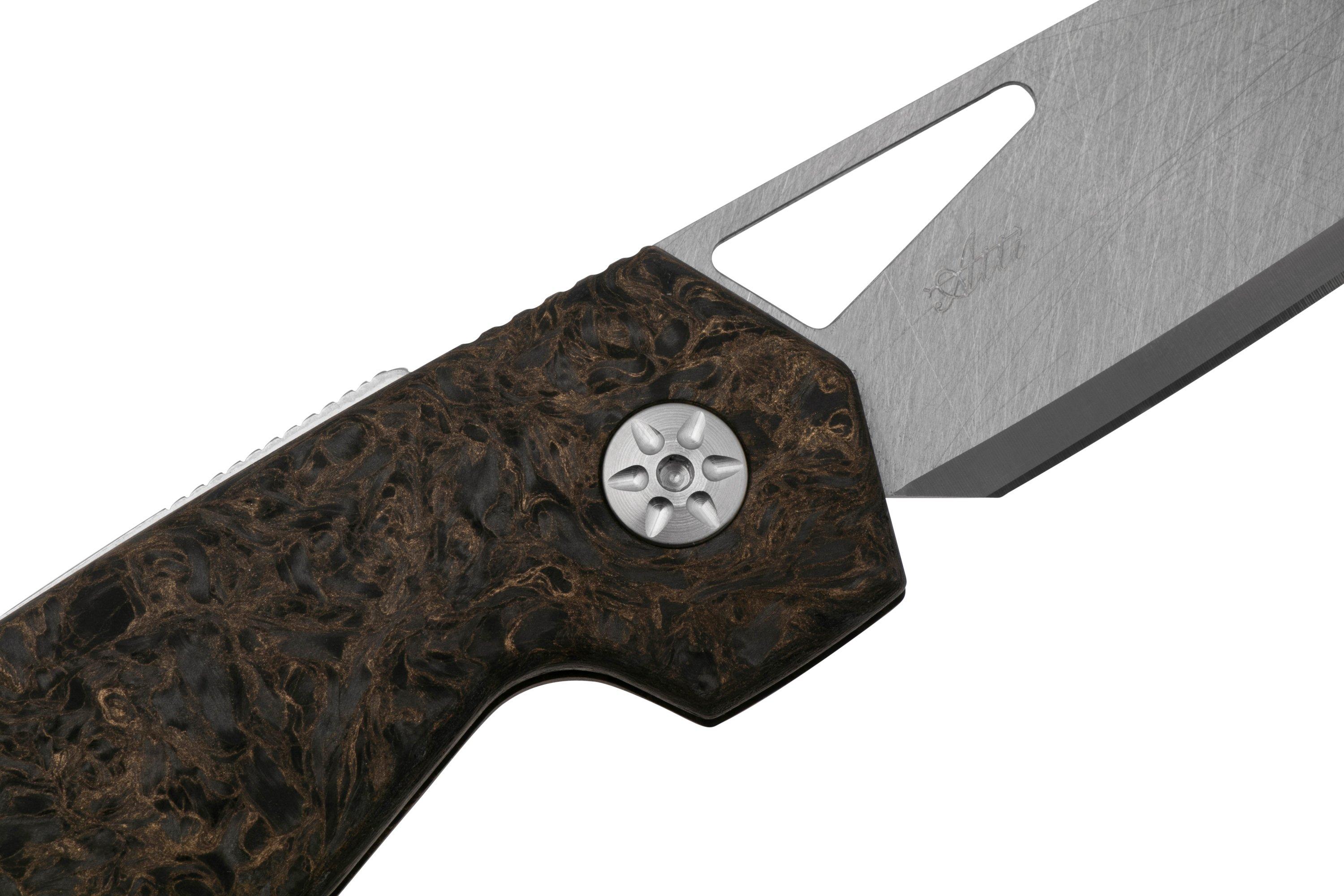 Maserin W1, 373-WTG, Tungsten, Gold Fatcarbon, pocket knife, Atillio ...