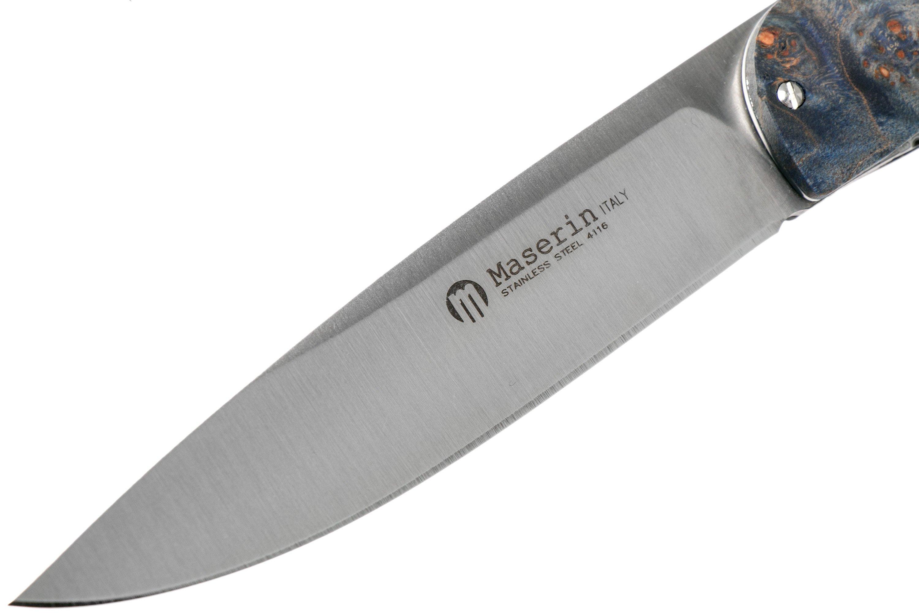 Maserin Gourmet Blue Burl coltello da tasca, 380/RB | Fare acquisti ...