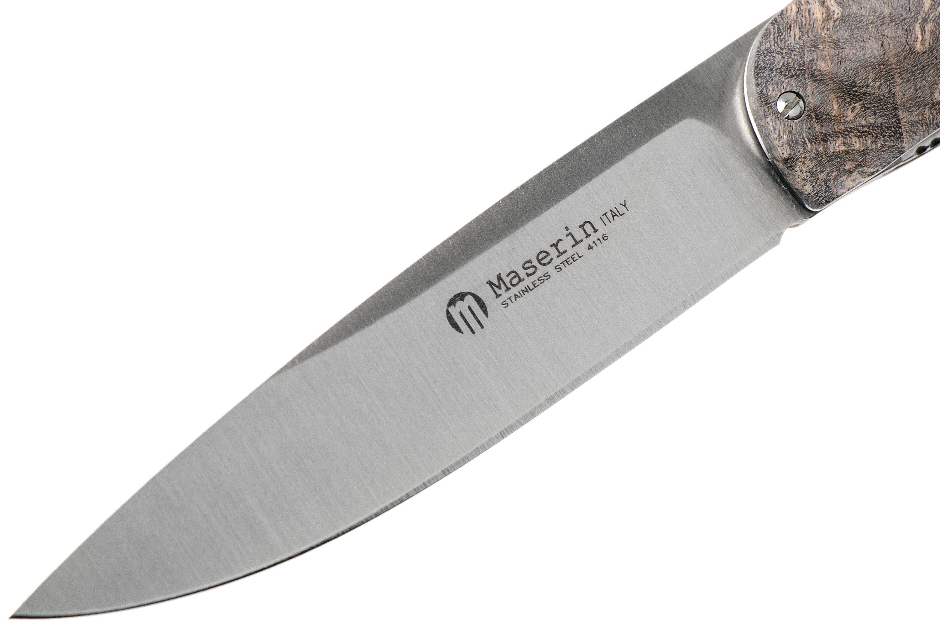 Maserin Gourmet Black Burl coltello da tasca, 380/RN | Fare acquisti ...