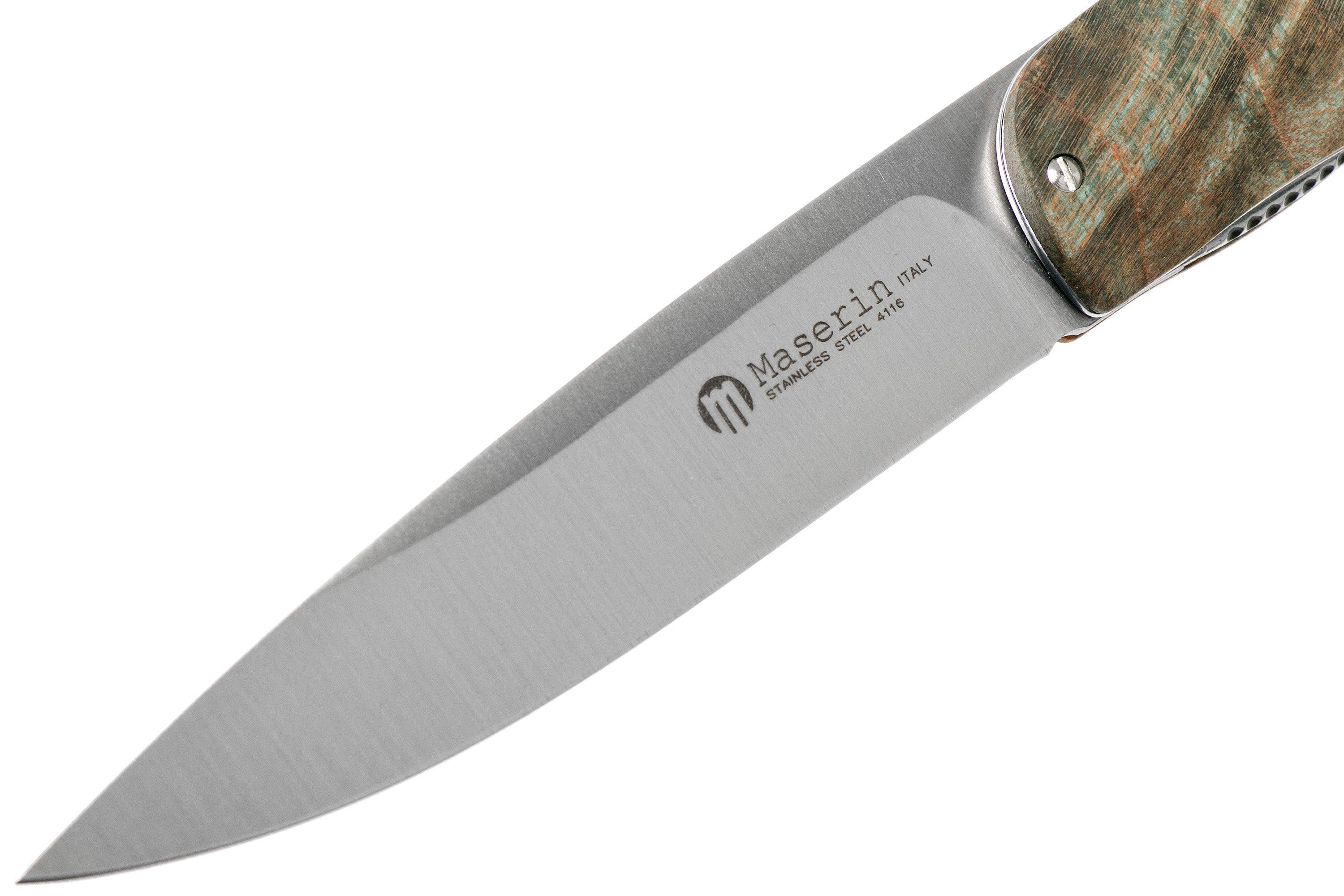 Maserin Gourmet Green Burl coltello da tasca, 380/RV | Fare acquisti ...