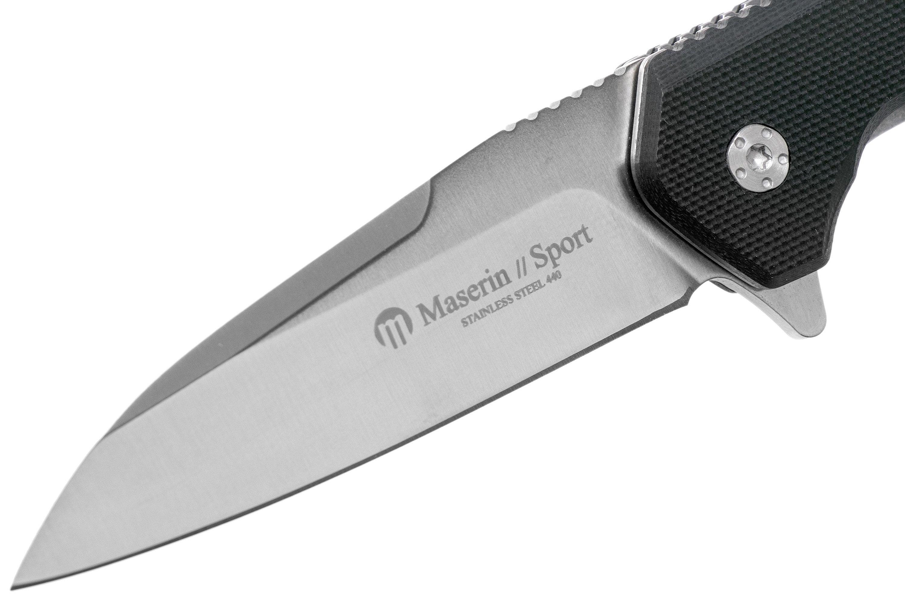 Maserin Sport 3 46003G10N Black G10 pocket knife | Advantageously ...