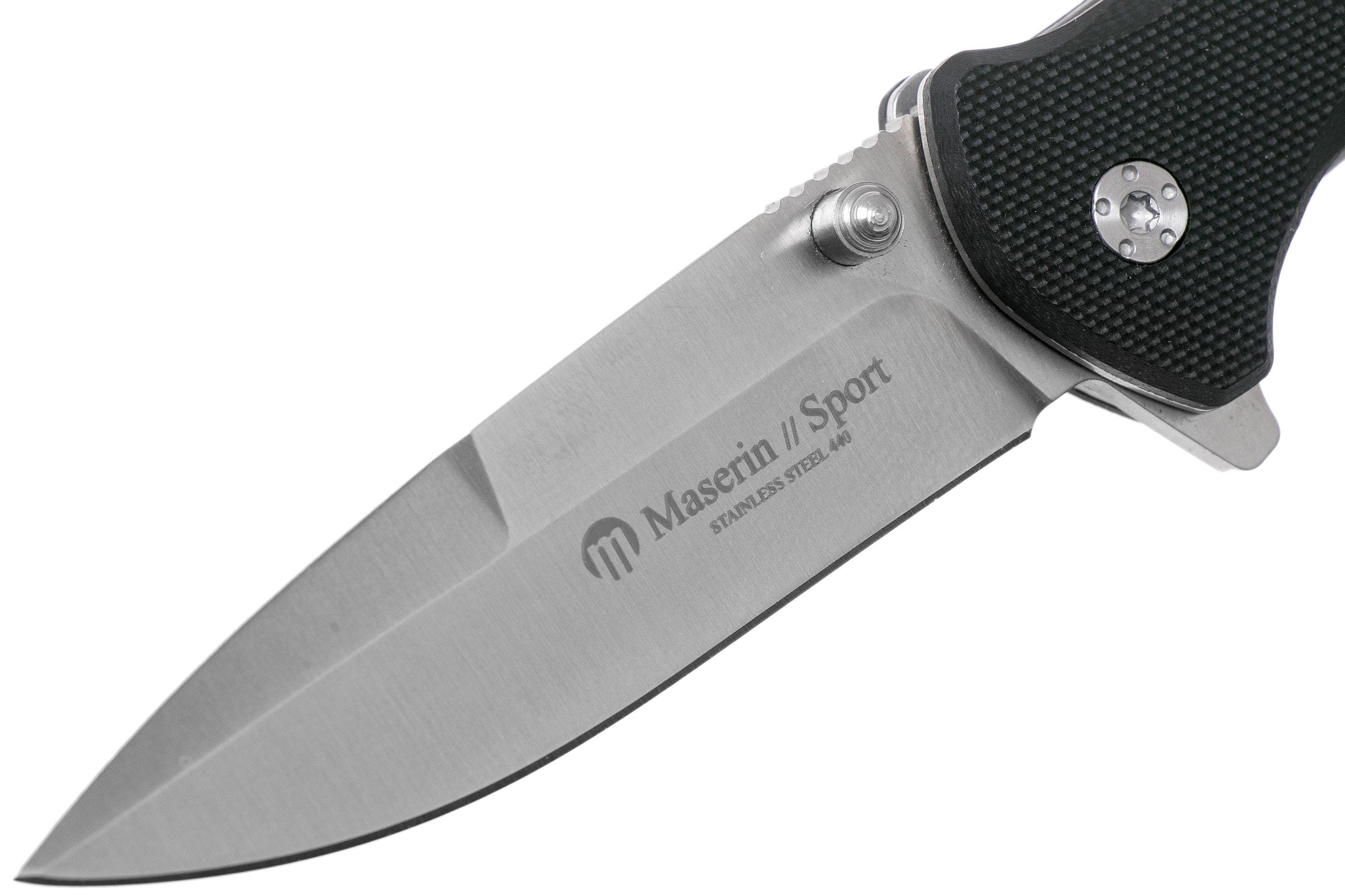 Maserin Sport 5 46005G10N Black G10 pocket knife | Advantageously ...
