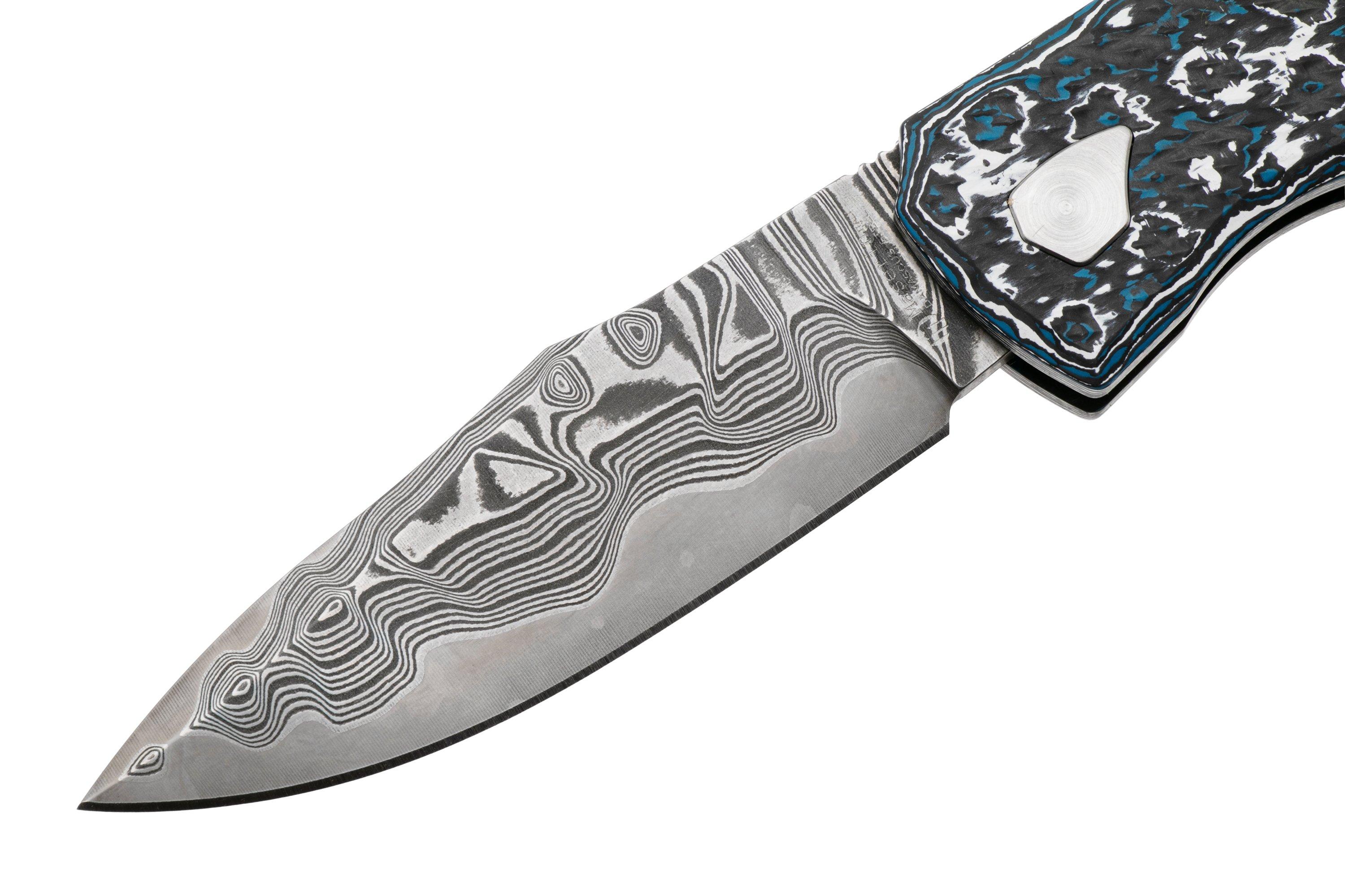Maserin 502/DM POWER MagnaCore, MagnaCut Damascus, Frost Fatcarbon, Limited Edition pocket knife ...
